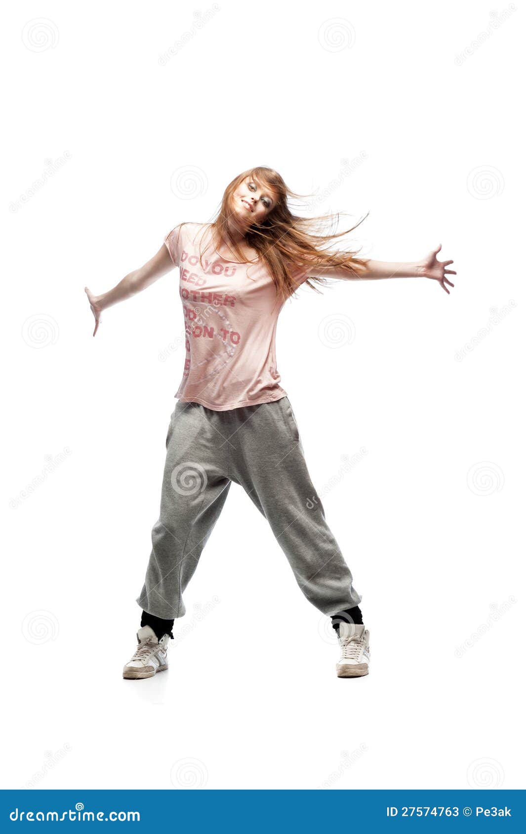 Girl hip-hop dancer stock image. Image of pink, dancer - 27574763