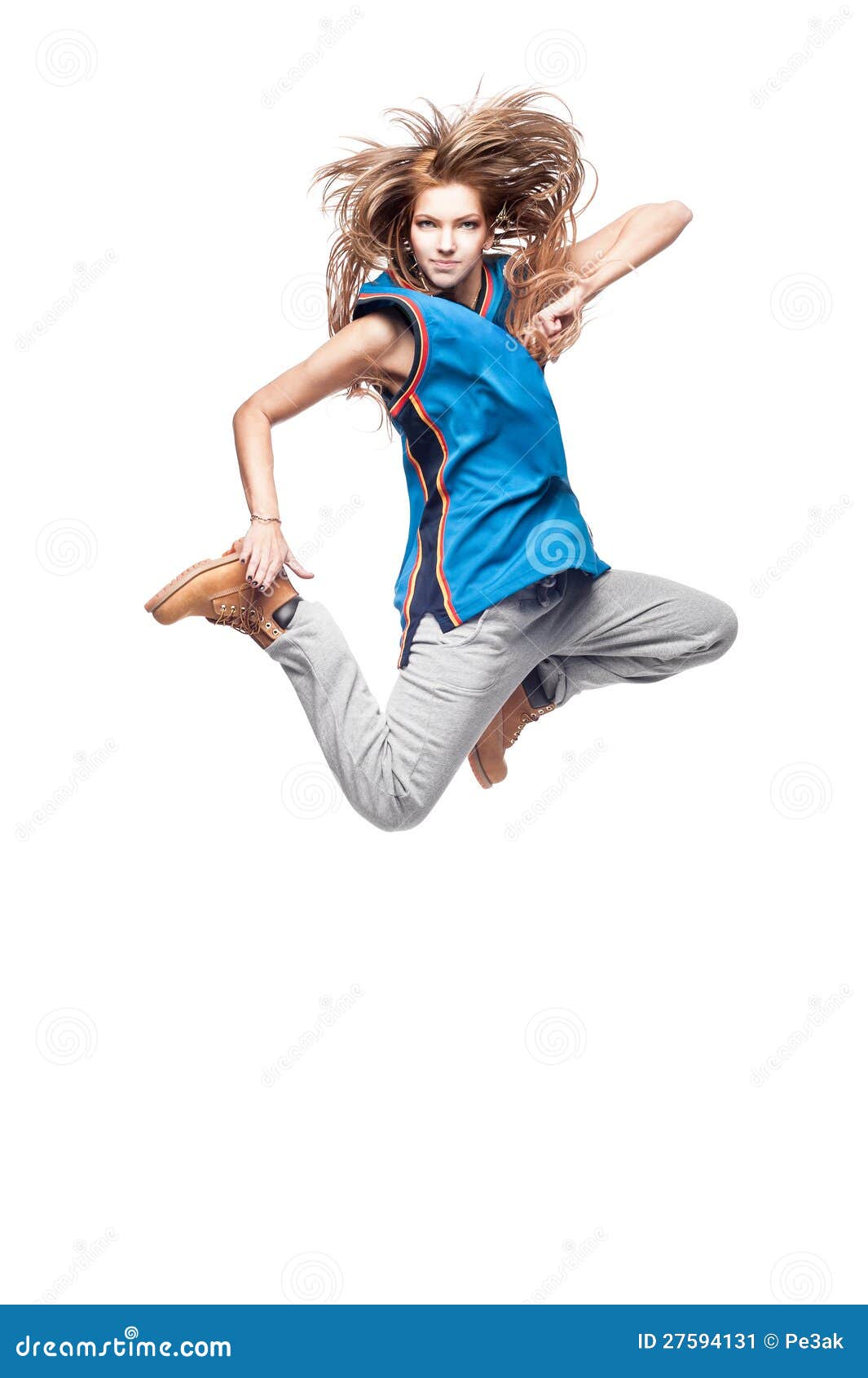 Girl hip-hop dancer stock image. Image of jumping, dancer - 27594131