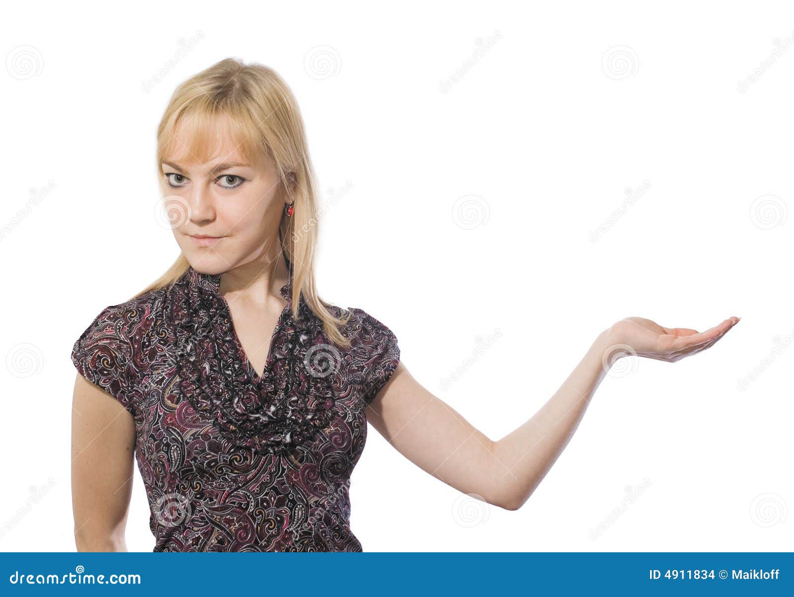 The Girl With Hold Left Hand Stock Photo - Image of taken, hand: 4911834