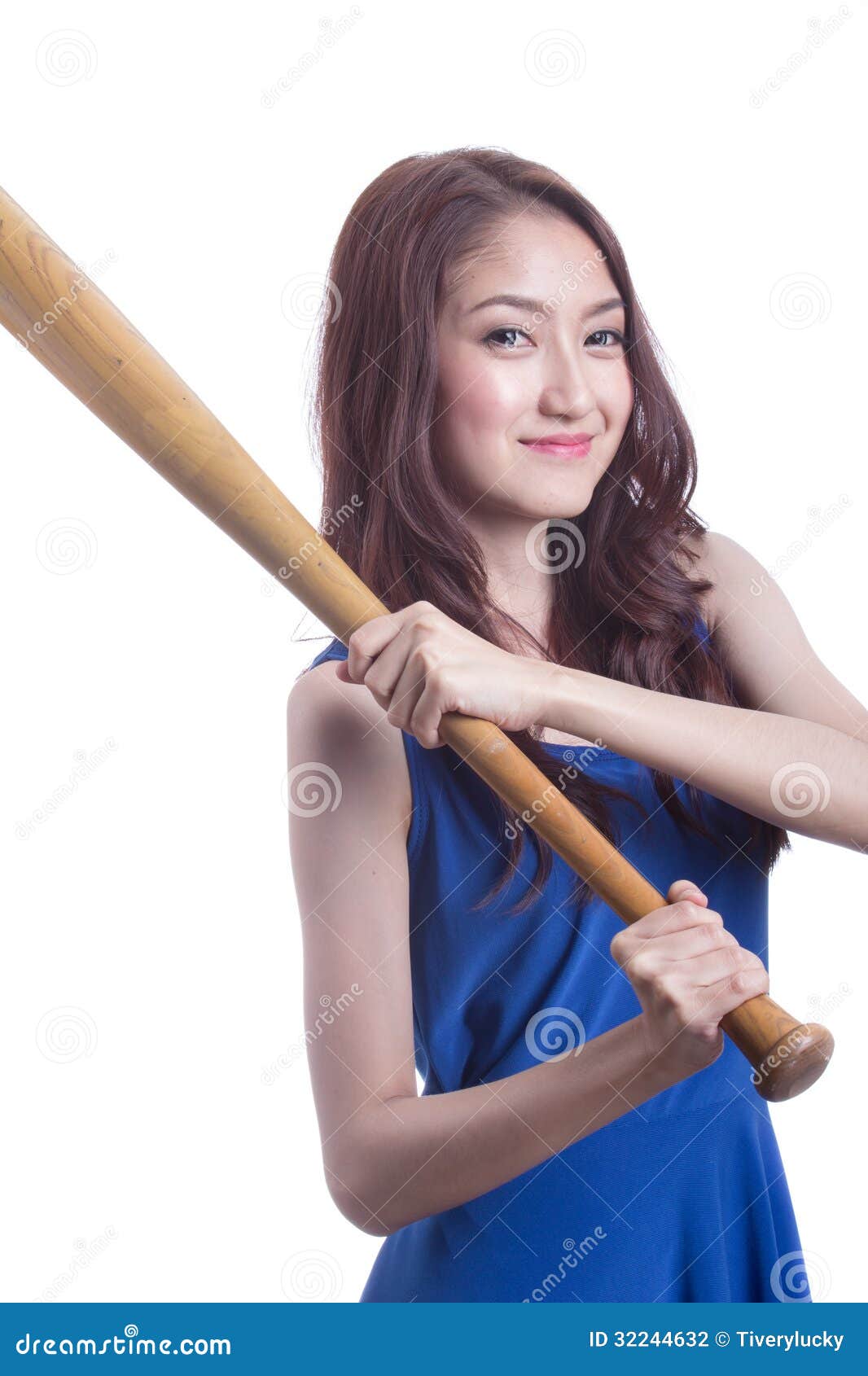 Girl Holding a Baseball Bat. Stock Photo - Image of model, beautiful ...