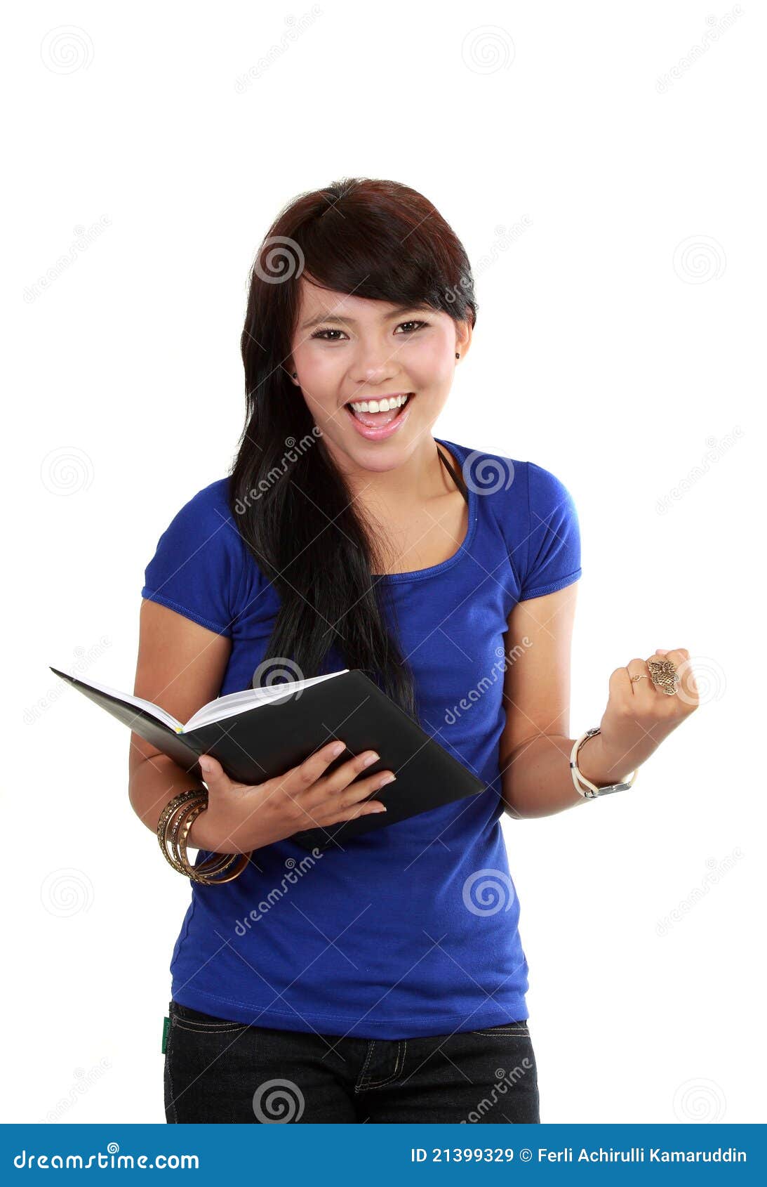 Girl holding book stock image. Image of asian, teenager - 21399329