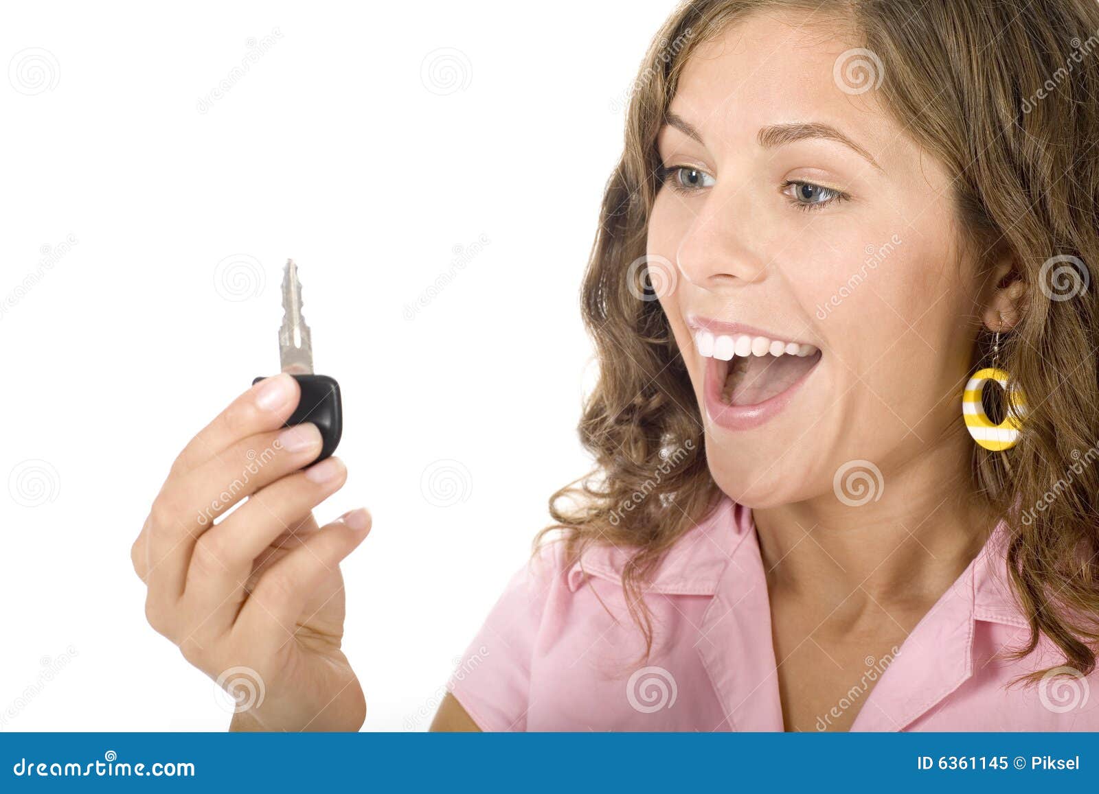 Girl holding car key stock image. Image of female, teen - 6361145