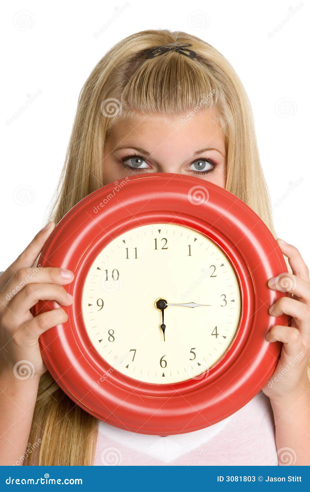 Girl Holding Clock stock image. Image of teen, teenager - 3081803