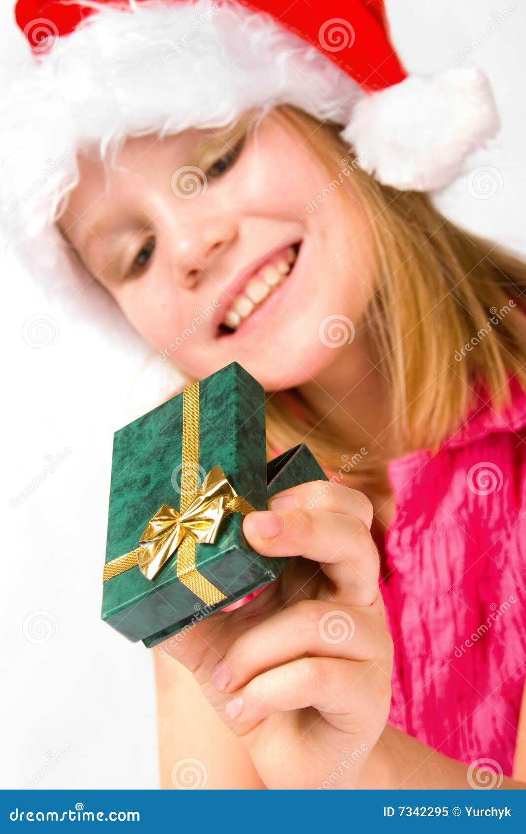 Girl holding a gift box stock image. Image of celebration - 7342295