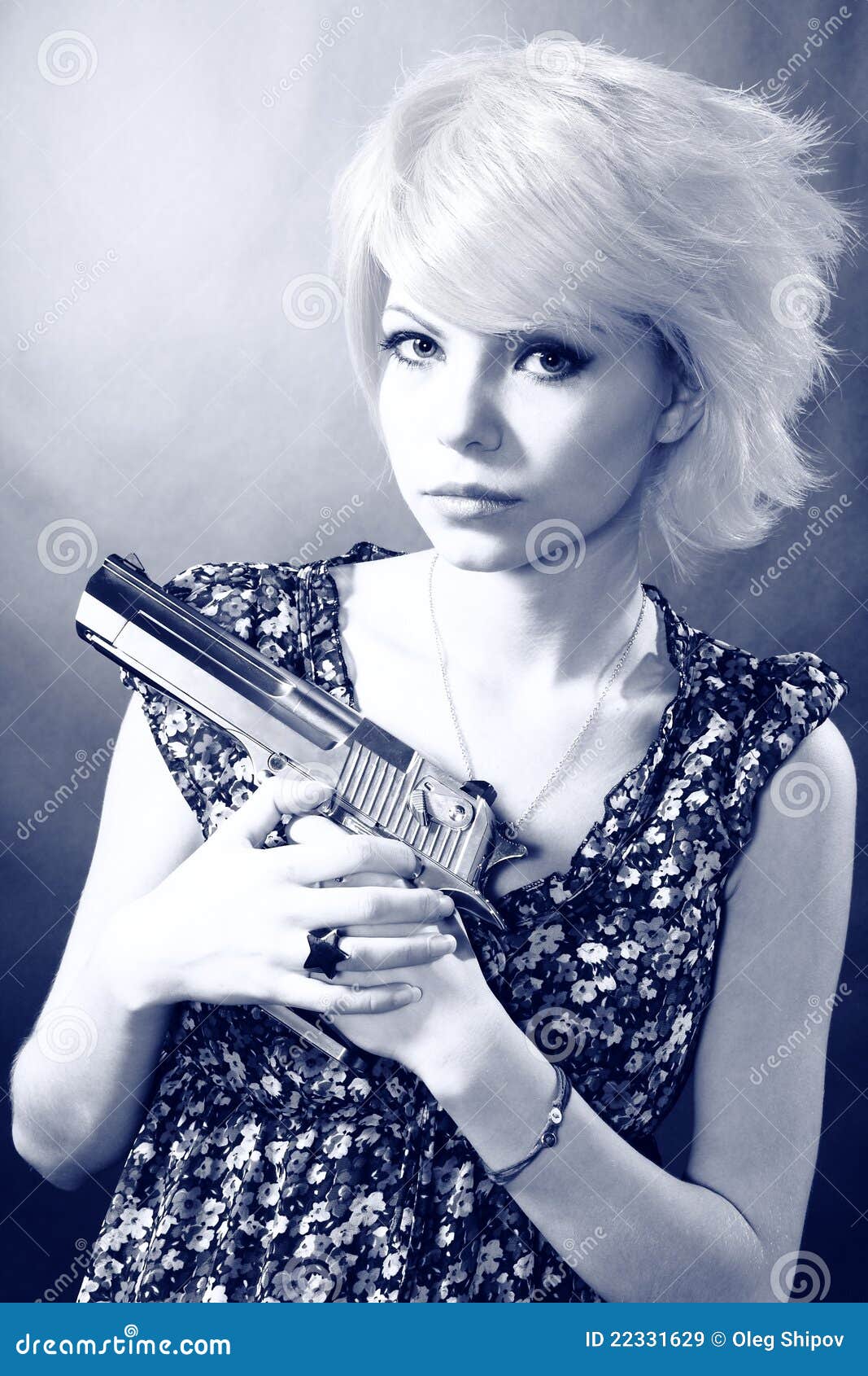 Girl holding gun stock image. Image of magnum, girls - 22331629