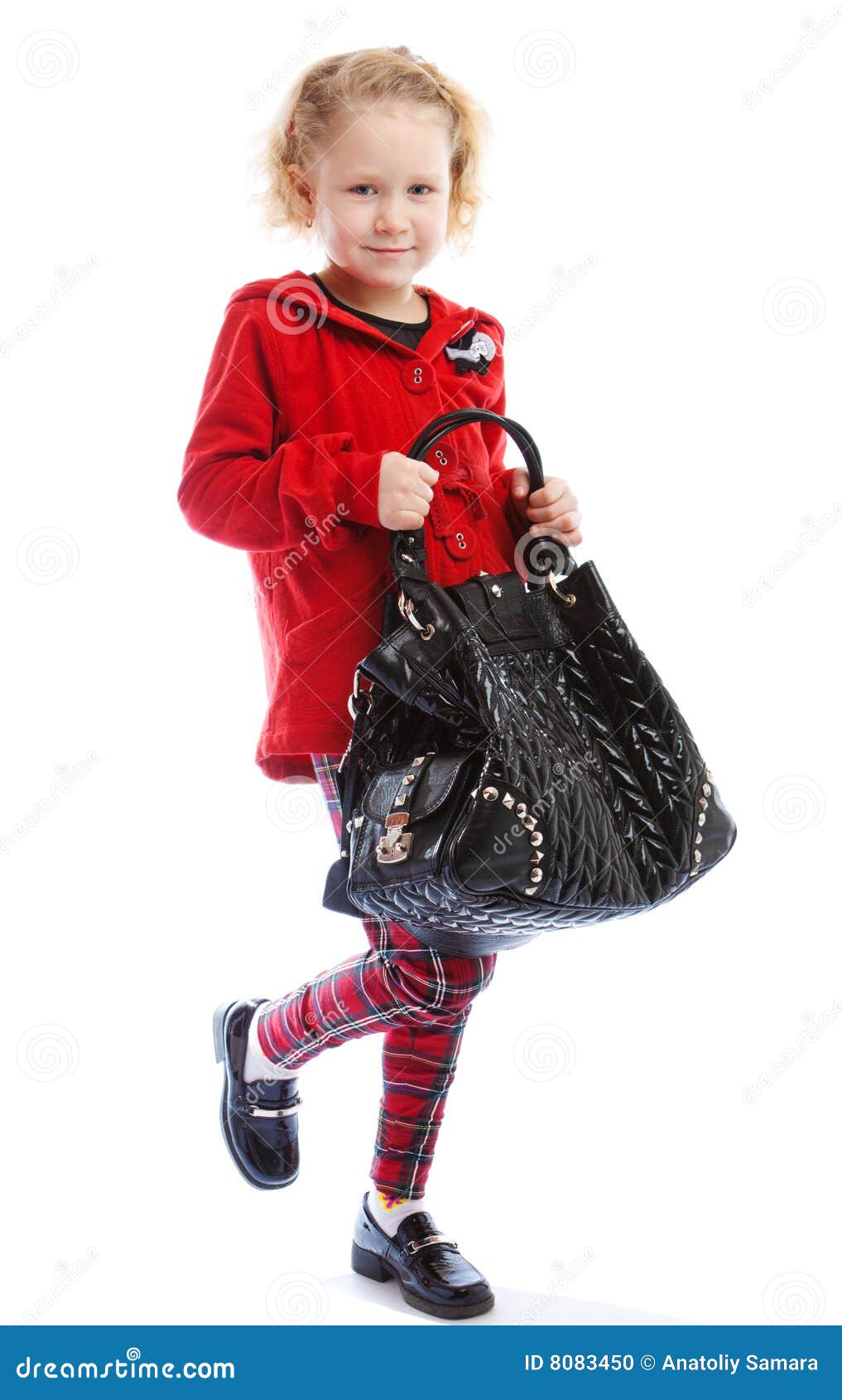 Girl holding a handbag stock photo. Image of joyful, girl - 8083450