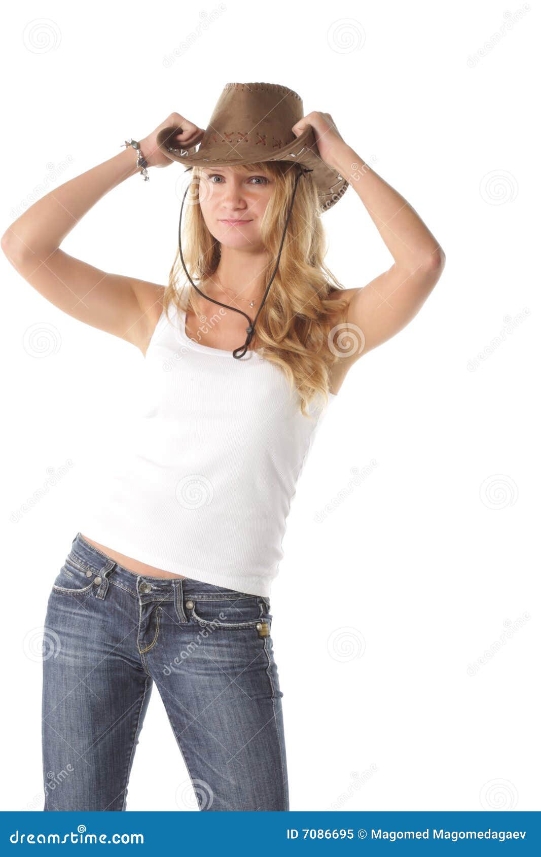 Girl holding hat bream stock image. Image of years, female - 7086695