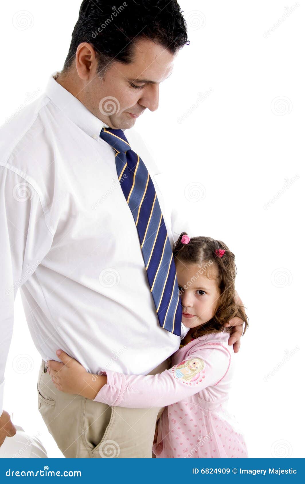Girl holding his father stock image. Image of little, happiness - 6824909