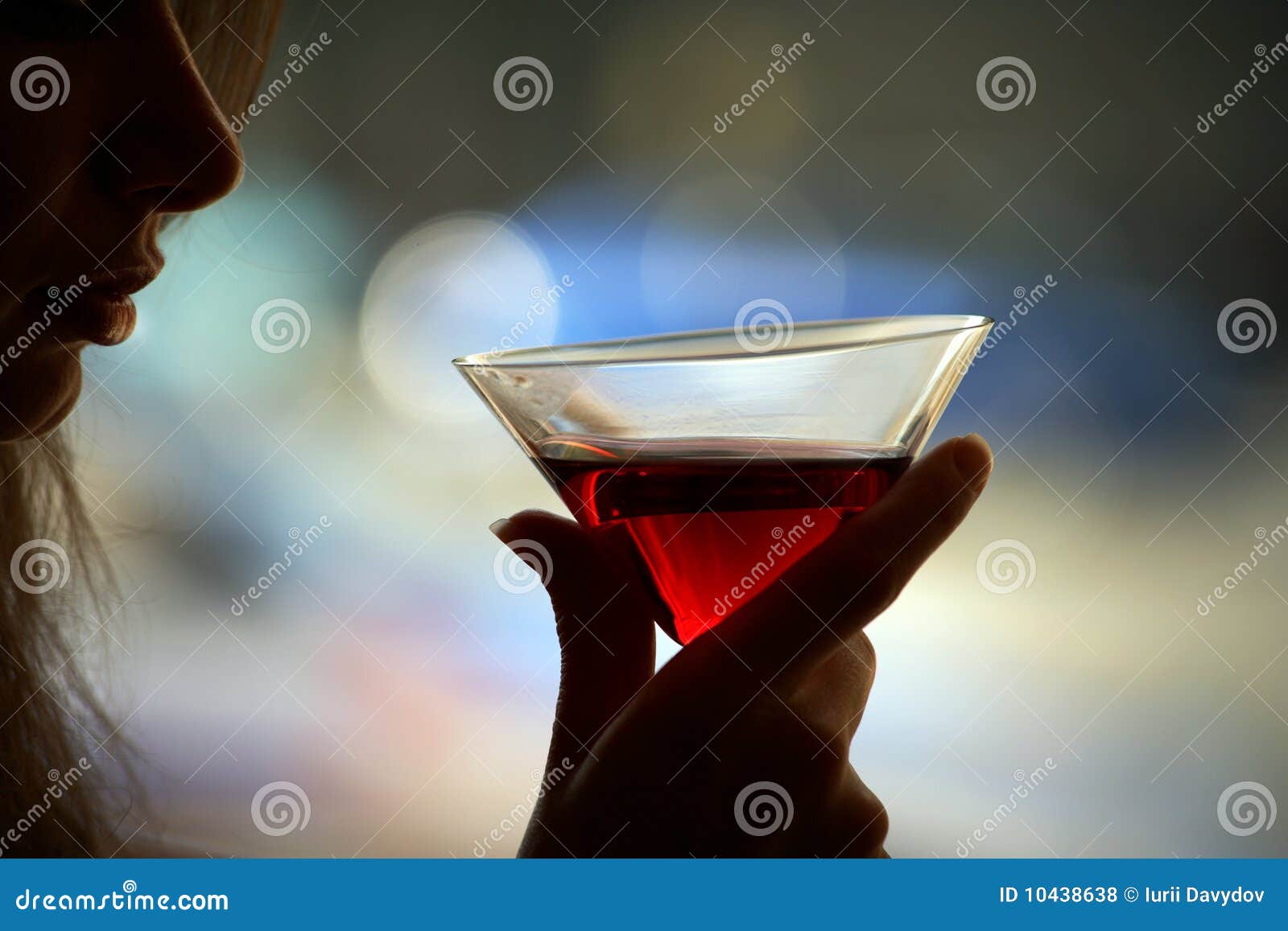 The Girl is Holding in His Hand a Glass Stock Photo - Image of cocktail ...