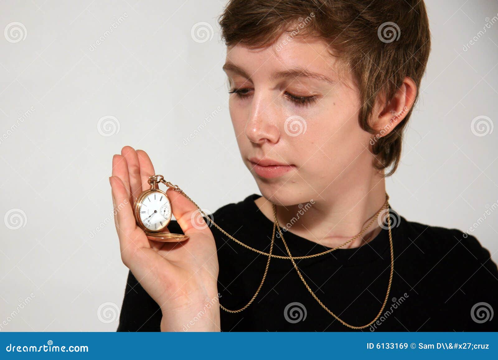 Girl Holding Old Fashioned Pocket Watch Stock Image - Image of fresh ...
