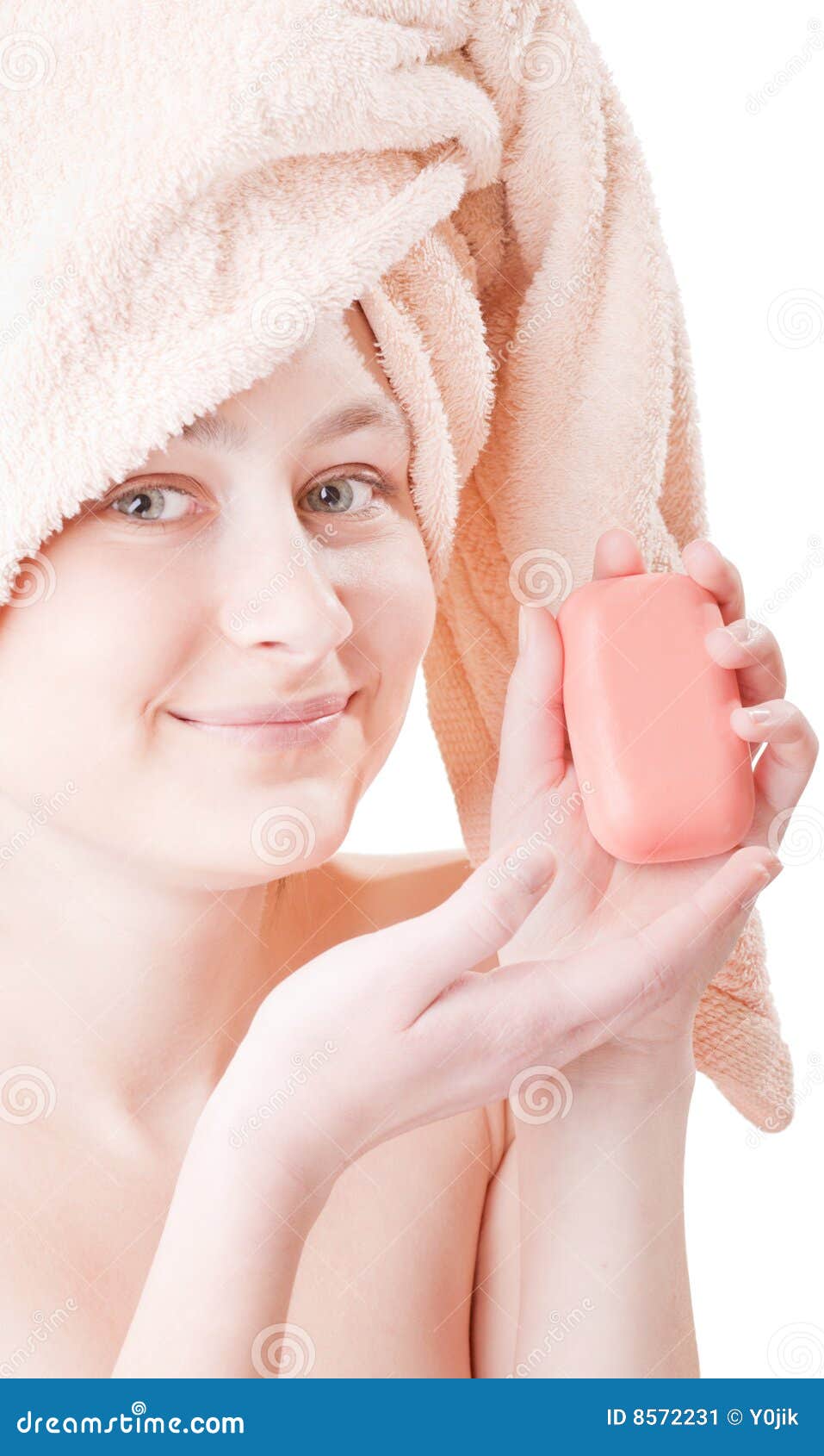 Girl Holding a Piece of Soap Stock Image - Image of nails, portrait ...
