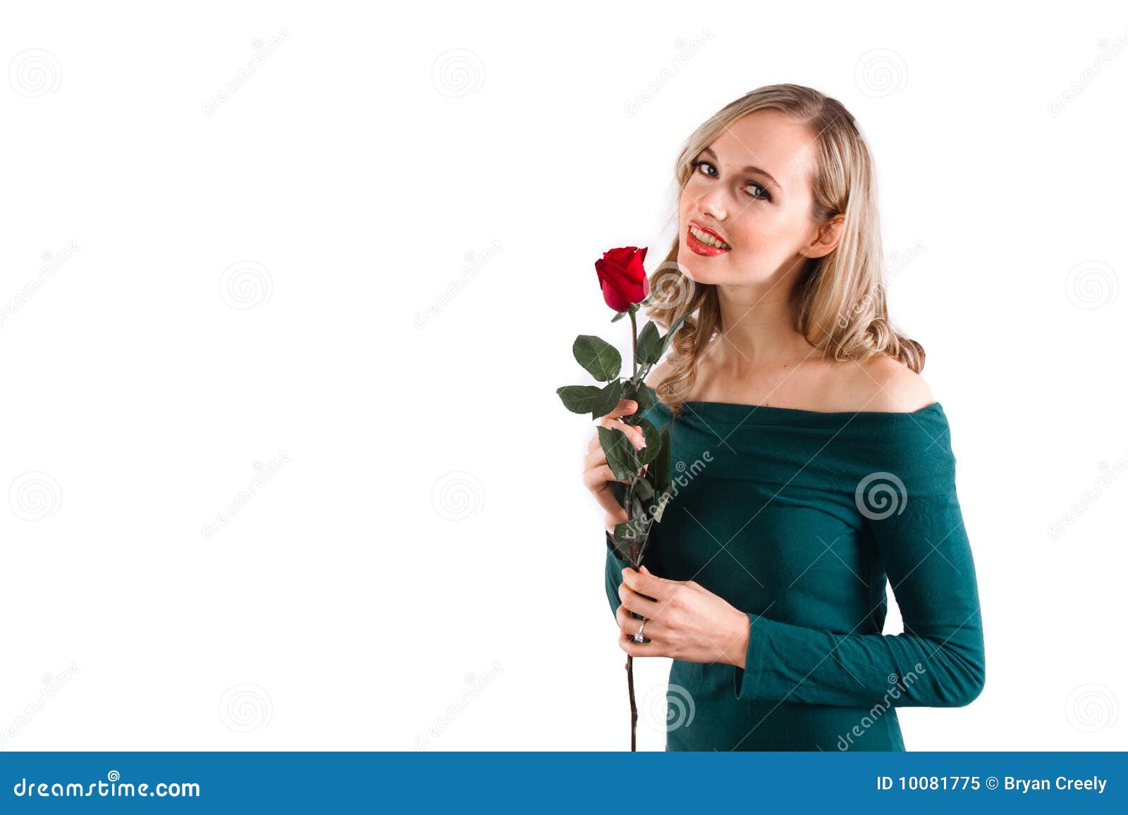 Girl holding rose stock image. Image of attractive, generation - 10081775