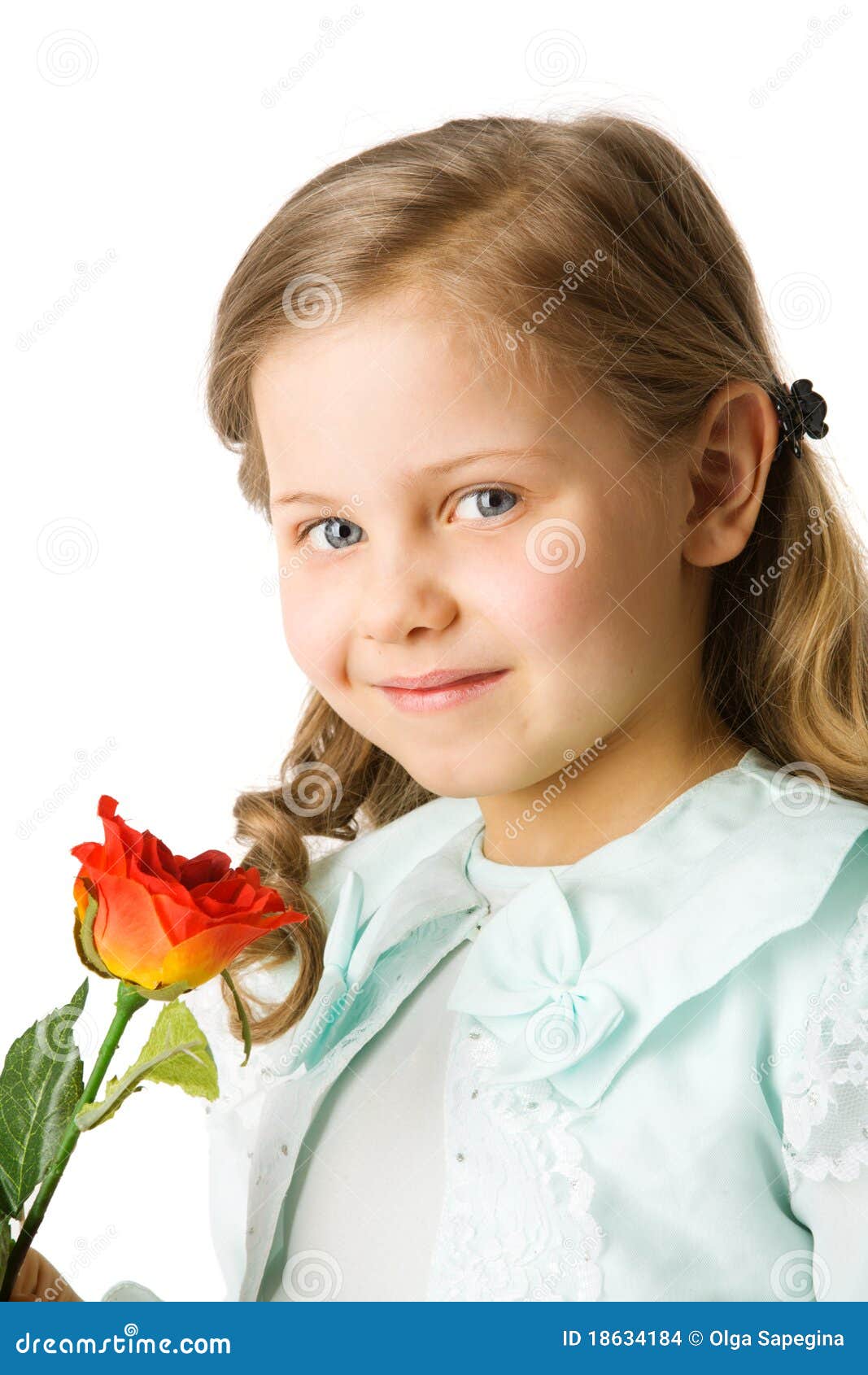 Girl holding rose stock photo. Image of casual, caucasian - 18634184