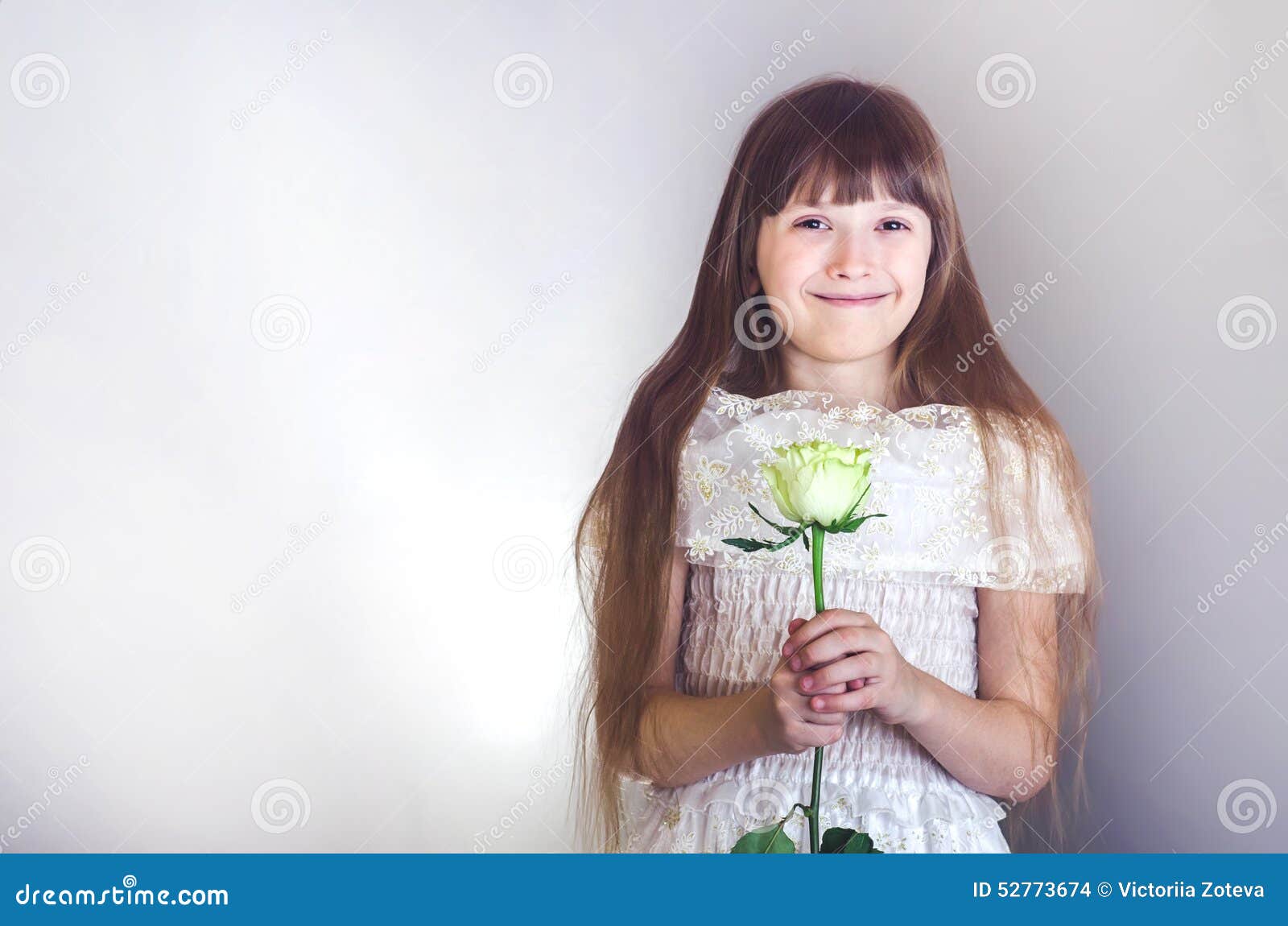 Girl holding a rose stock photo. Image of pretty, eyes - 52773674