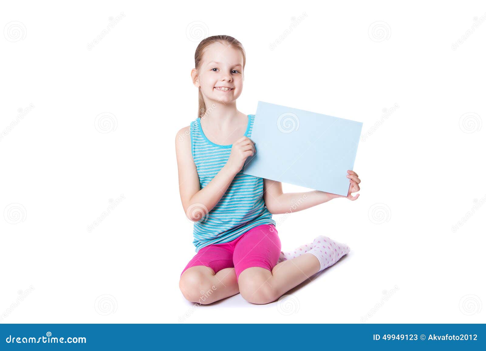 Girl Holding a Sheet of Paper Stock Image - Image of looking, face ...