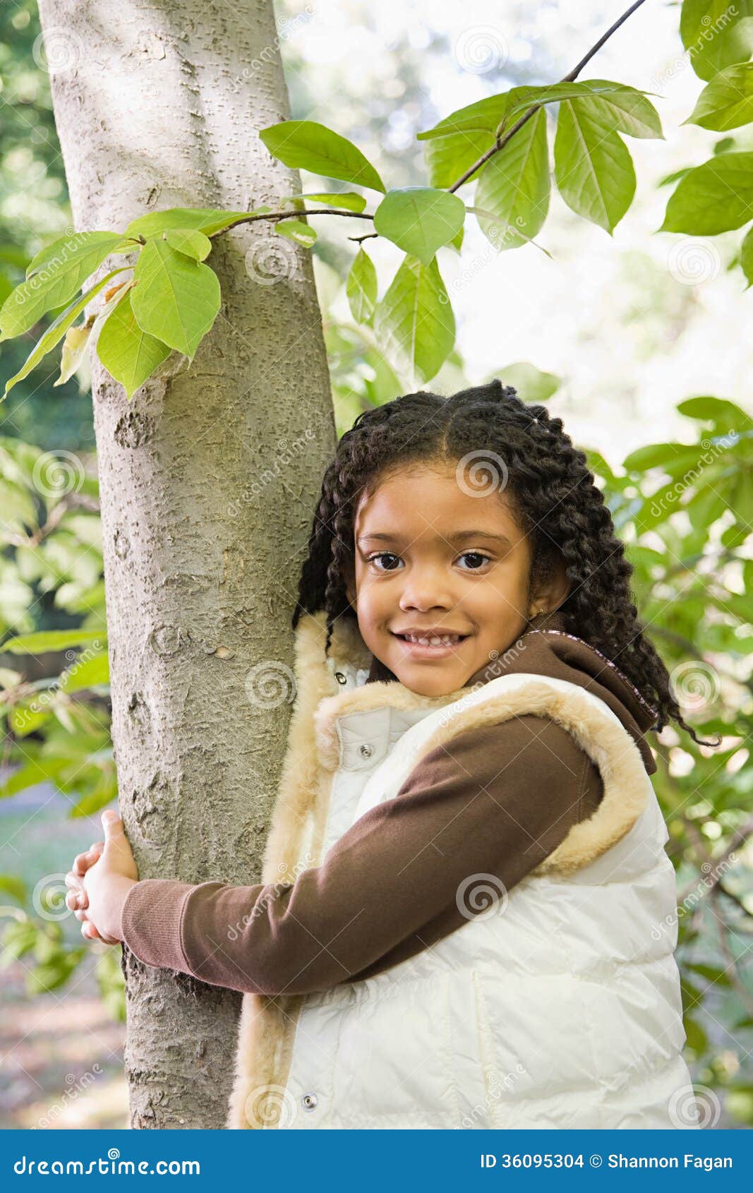 Girl holding a tree stock photo. Image of americans, alone - 36095304