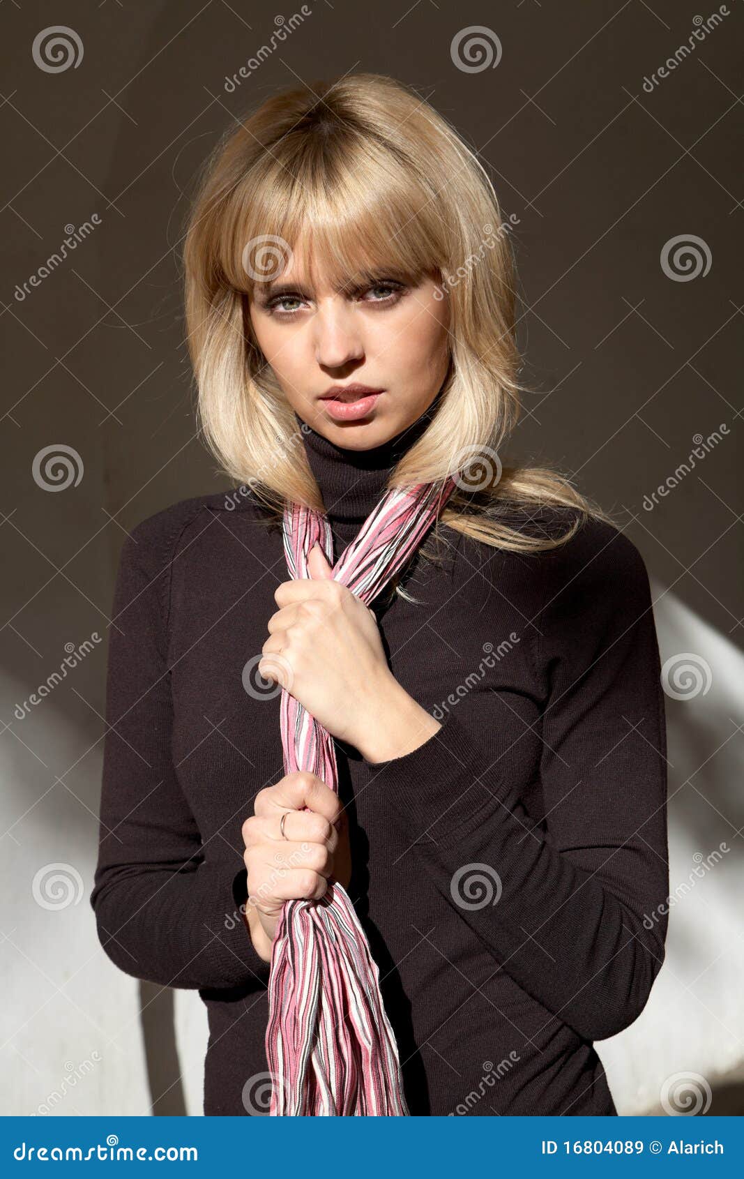 The girl holds hands scarf stock image. Image of person - 16804089