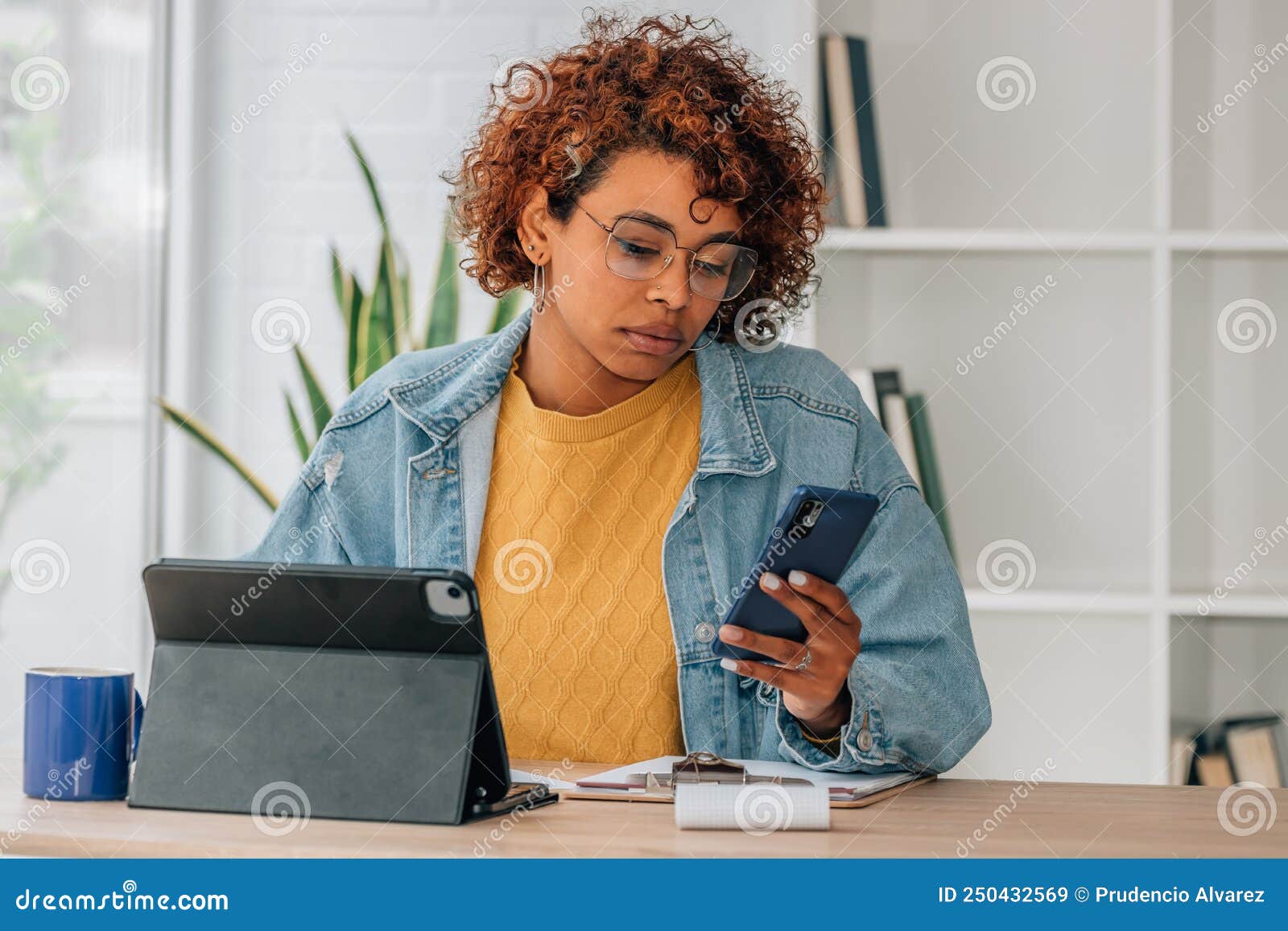 Woman Working with Computer Stock Image - Image of addicted, domestic ...