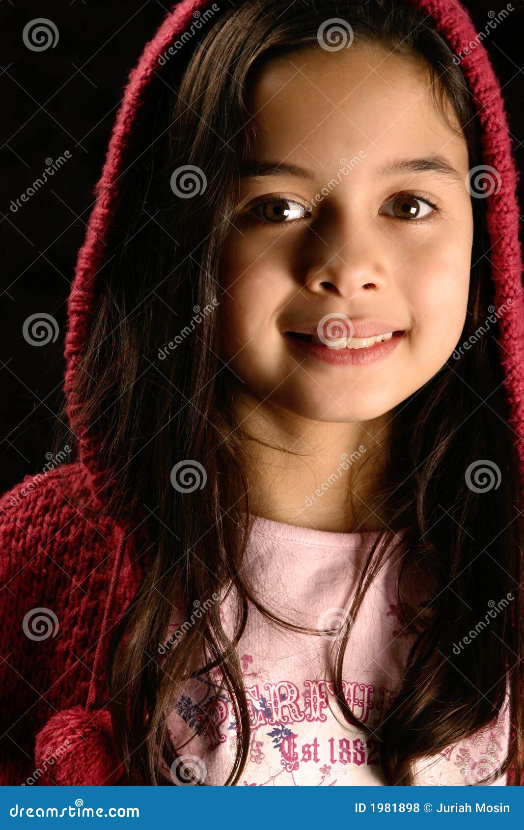 Girl with hooded jumper. stock photo. Image of beautiful - 1981898