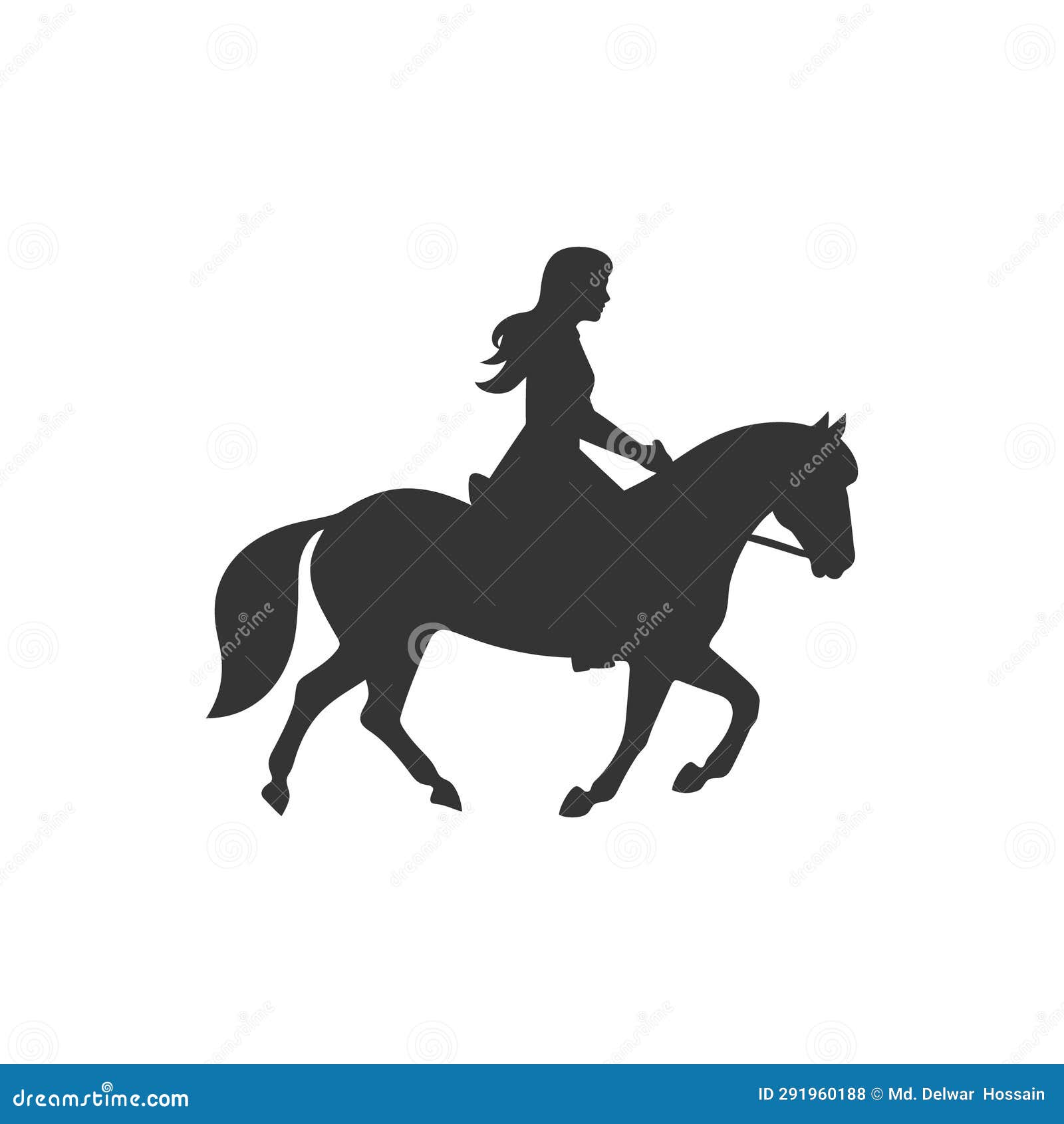 Horseback Icon Vector Sign And Symbol Isolated On White Background ...