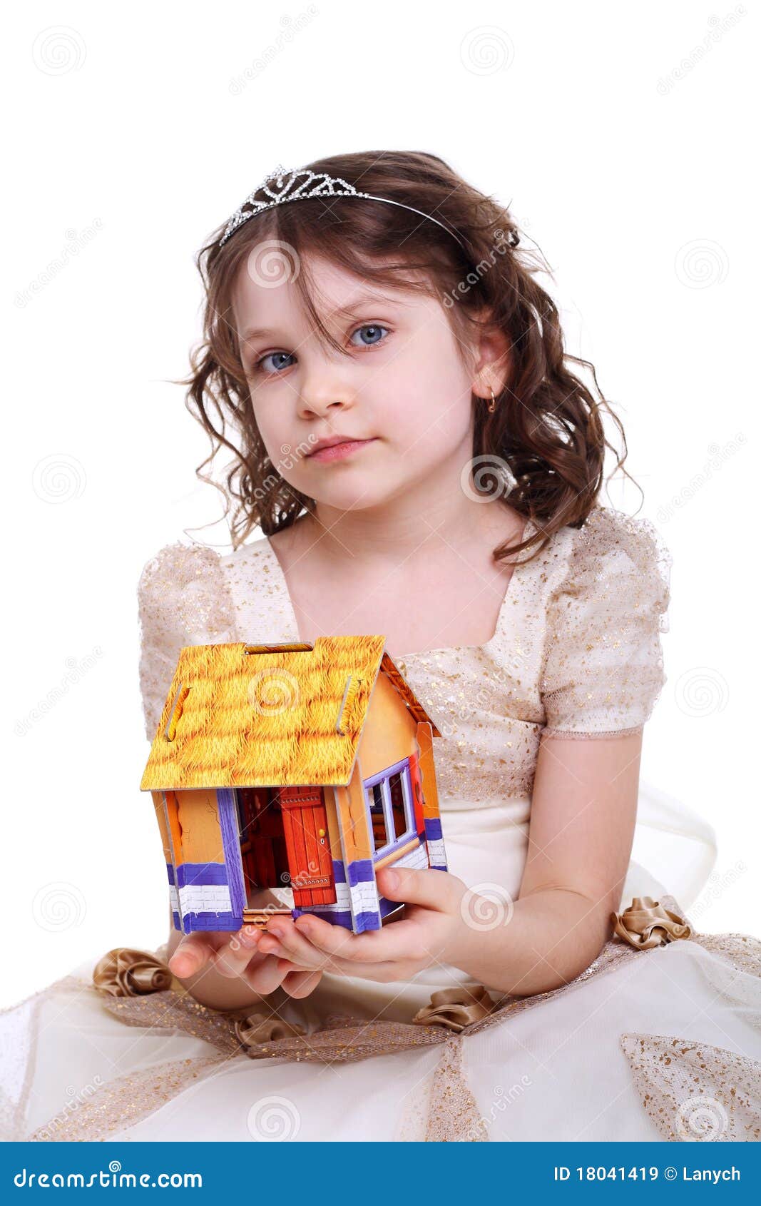 Girl and house stock image. Image of home, human, little - 18041419