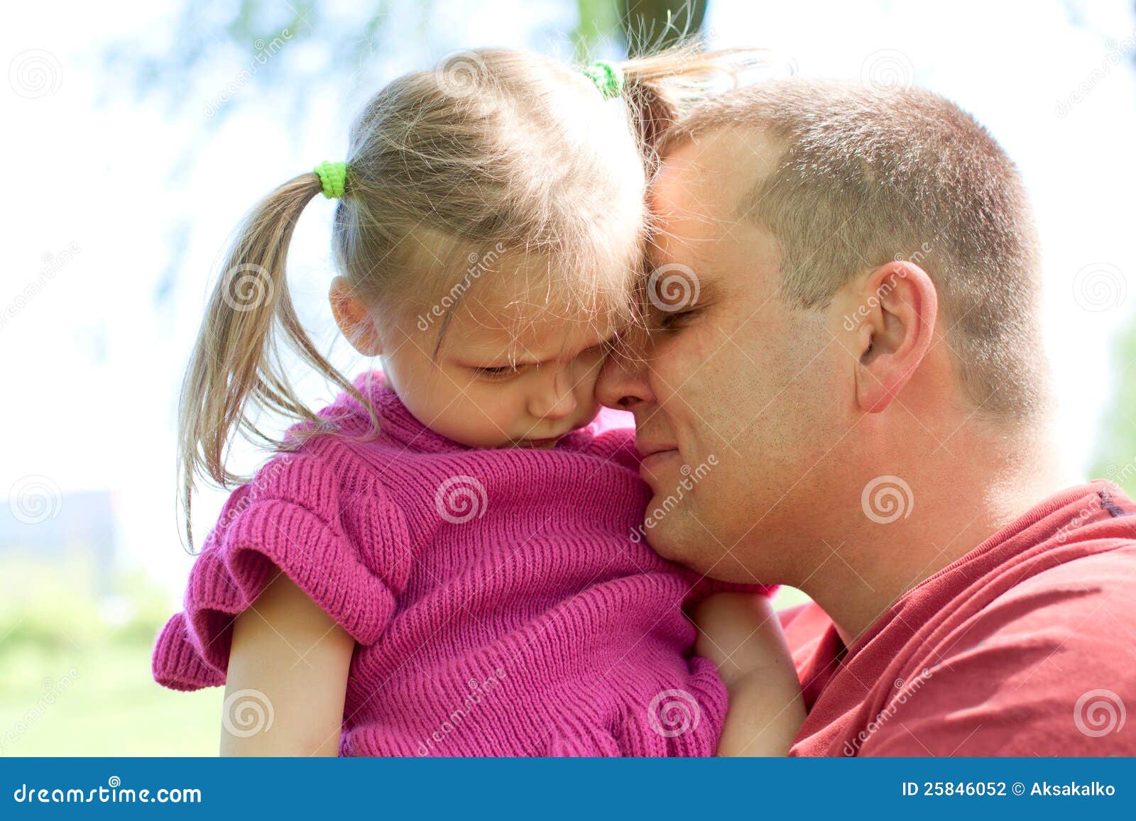 Girl hugging her father stock photo. Image of cheerful - 25846052