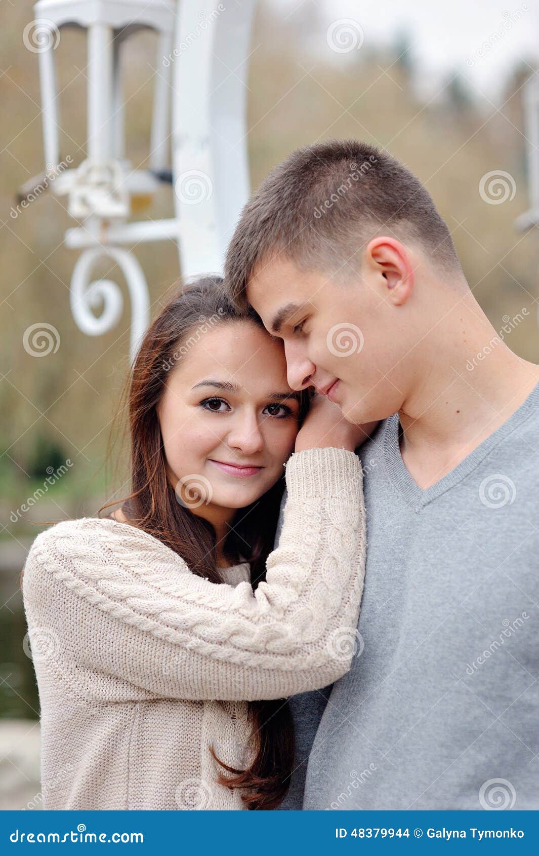 Girl Hugging a Man in the Park Stock Photo - Image of heart, happy ...