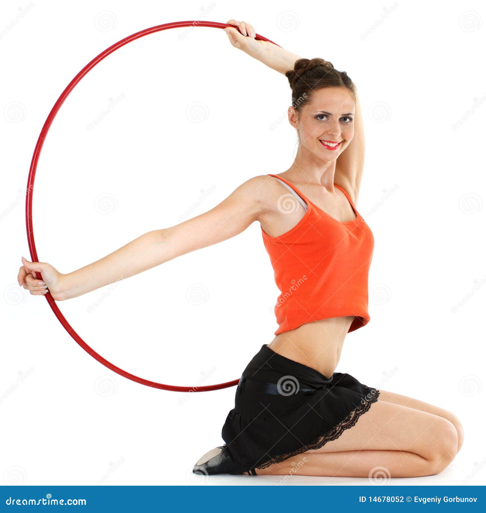 Girl with hula hoop stock photo. Image of dancing, health - 14678052