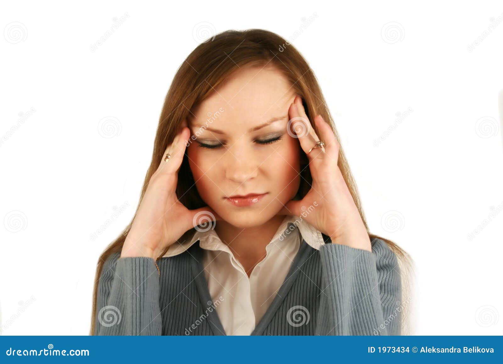 Girl is hurted with a head stock photo. Image of oppress - 1973434