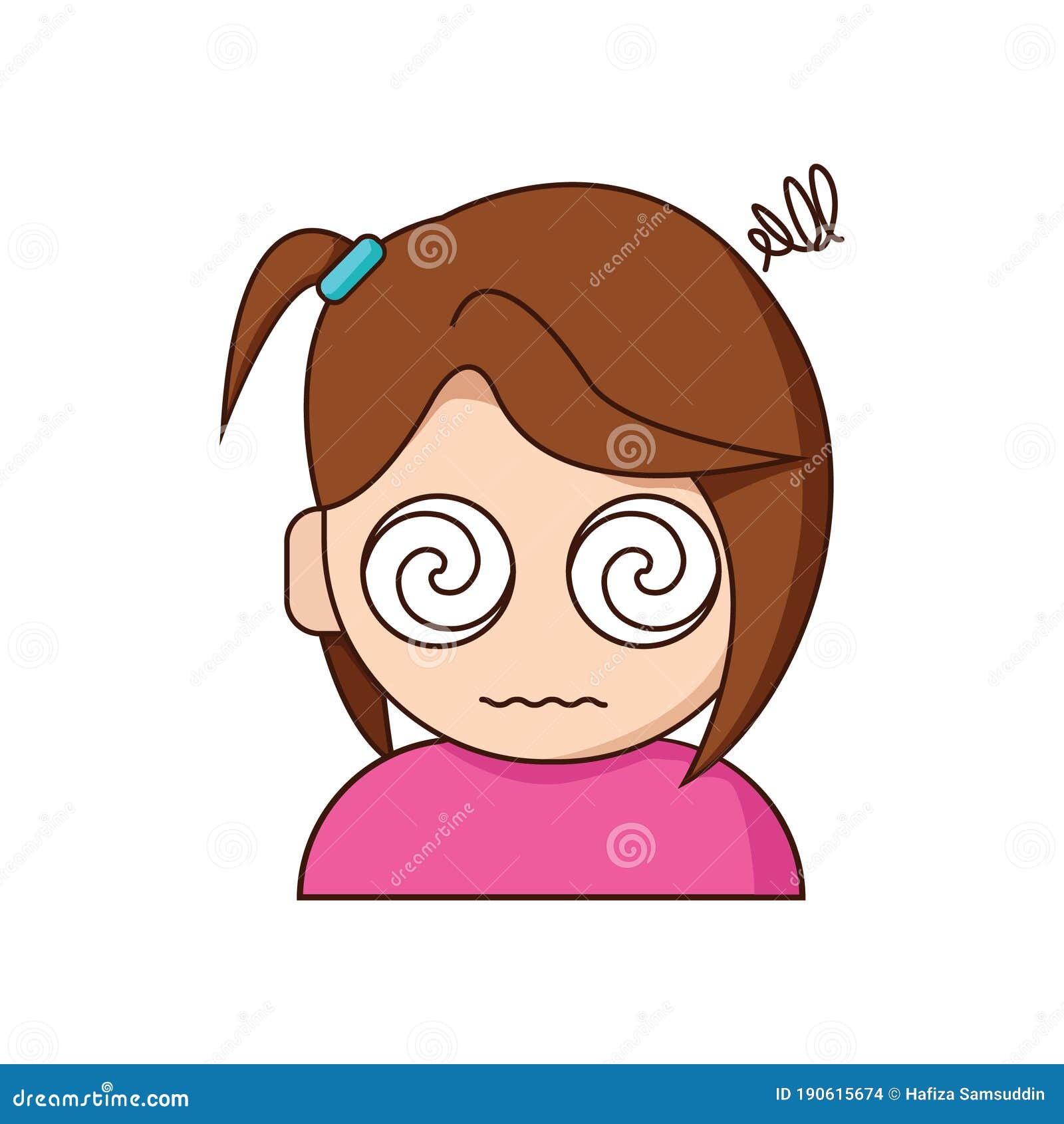 Girl Hypnotized. Vector Illustration Decorative Design Stock Vector ...