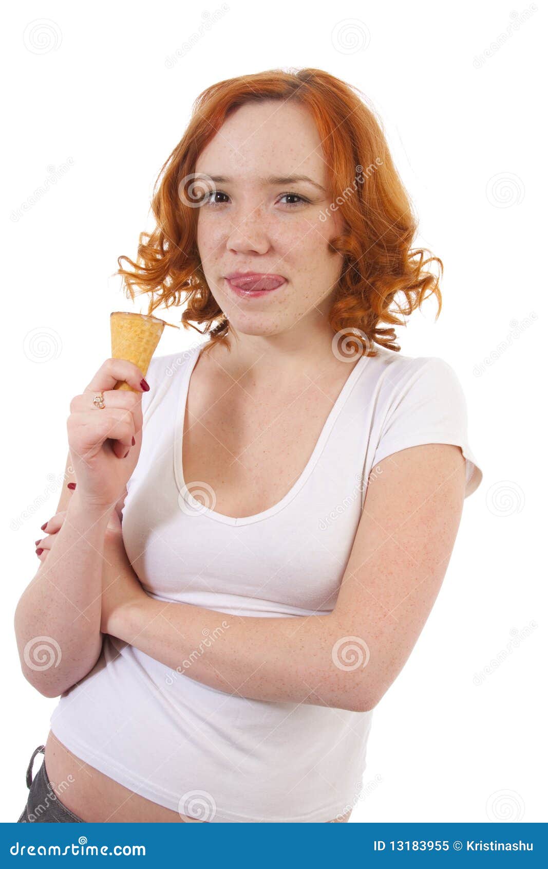 Girl with ice cream stock image. Image of smart, summer - 13183955