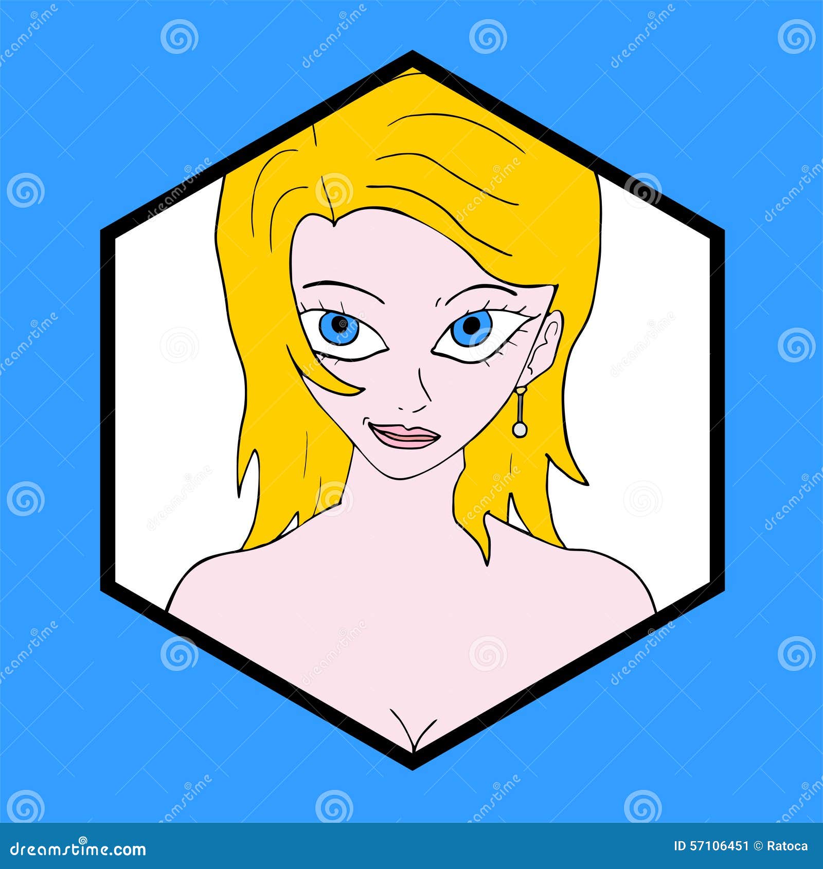 Girl icon stock vector. Illustration of graphic, lady - 57106451