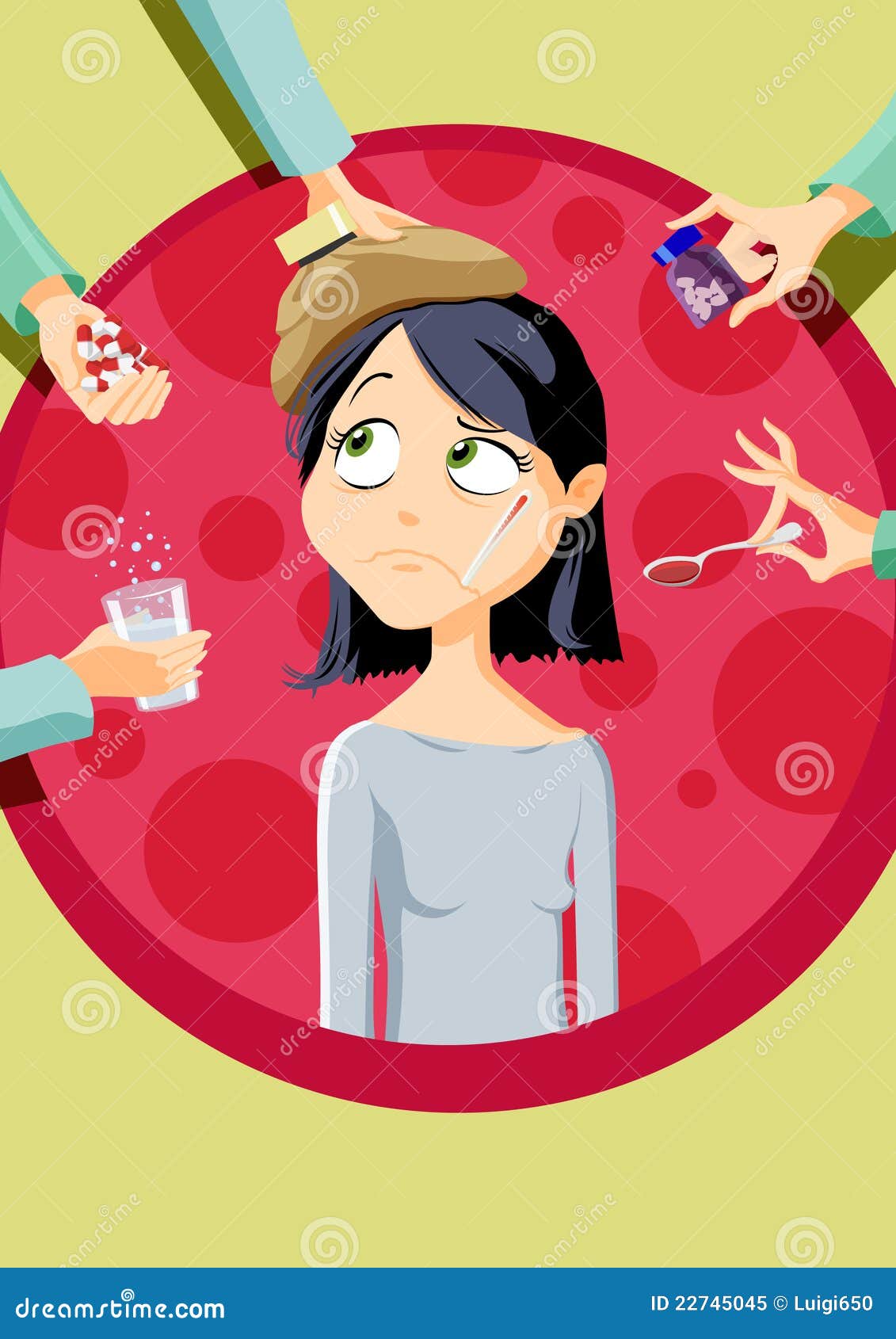 Girl with illness stock vector. Illustration of health - 22745045