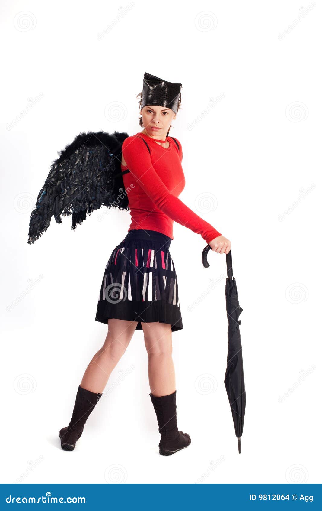 Girl is imp stock photo. Image of people, girl, black - 9812064