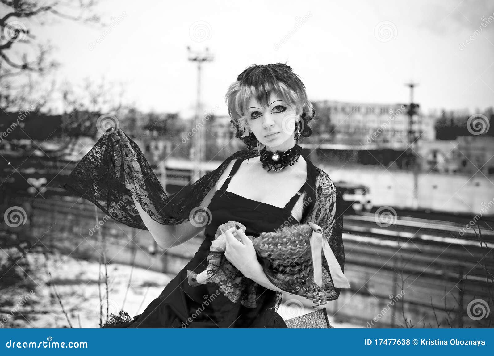 Girl in the Informal Style Poses Stock Photo - Image of makeup, fine ...