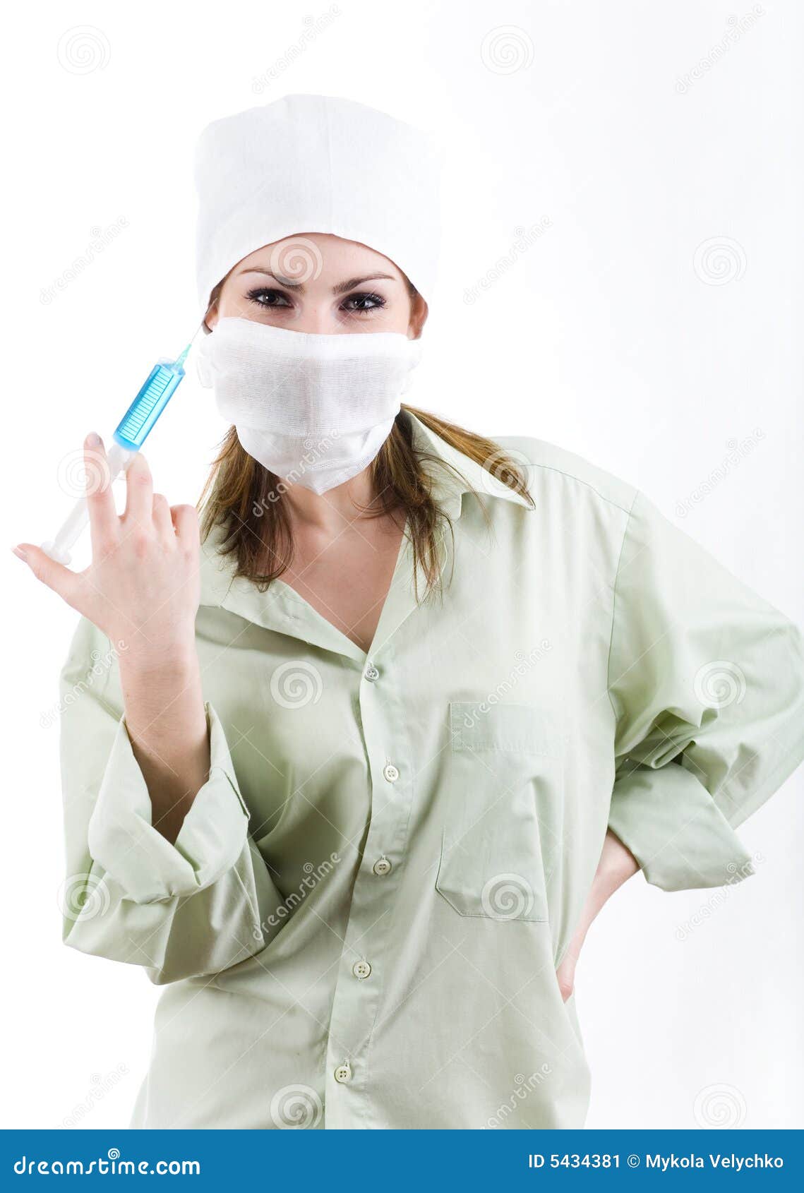 Girl with injection stock image. Image of human, plastic - 5434381