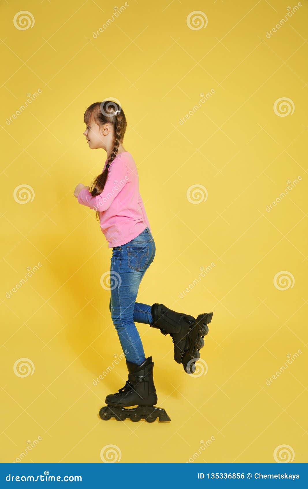 Girl with Inline Roller Skates Stock Photo - Image of active, skate ...
