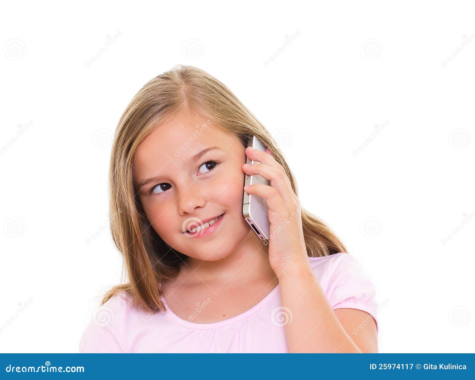Girl with iPhone. stock image. Image of phone, beautiful - 25974117