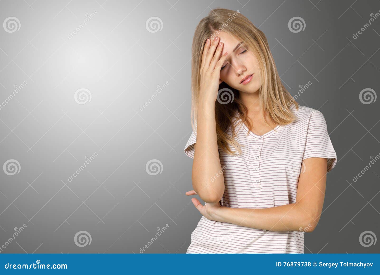 Girl Irritated and Stressed Stock Photo - Image of disgust, doubt: 76879738