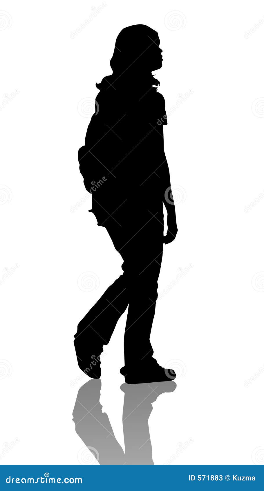 Girl Isolated In A Featureless Void Royalty-Free Stock Photography ...