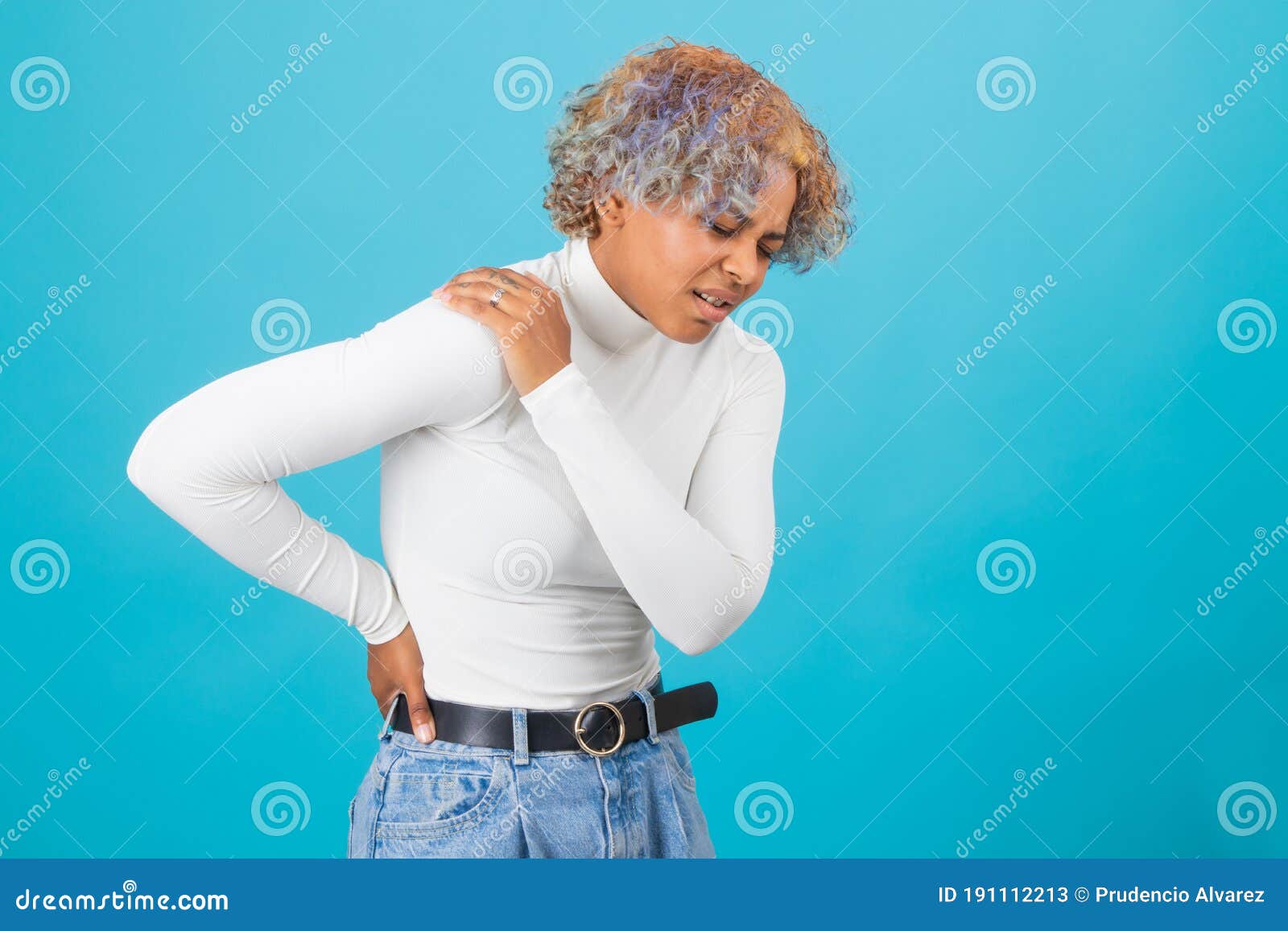 Girl Isolated on Background Stock Image - Image of ache, hurt: 191112213