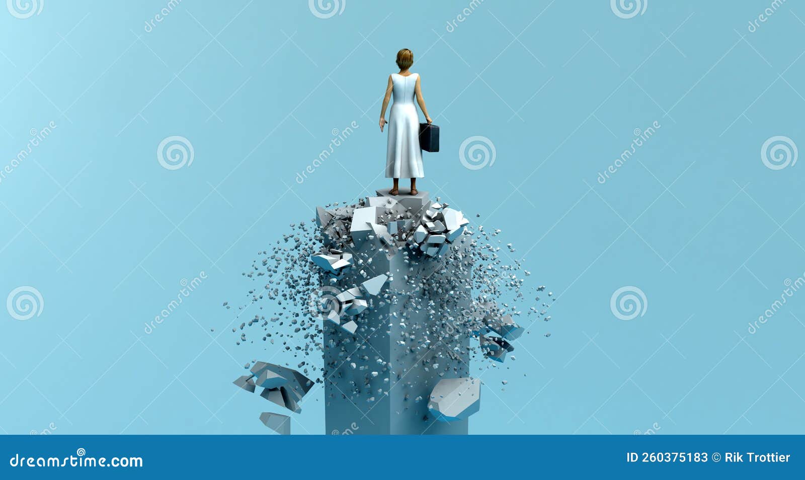 Girl Isolated In A Featureless Void Royalty-Free Stock Photography ...