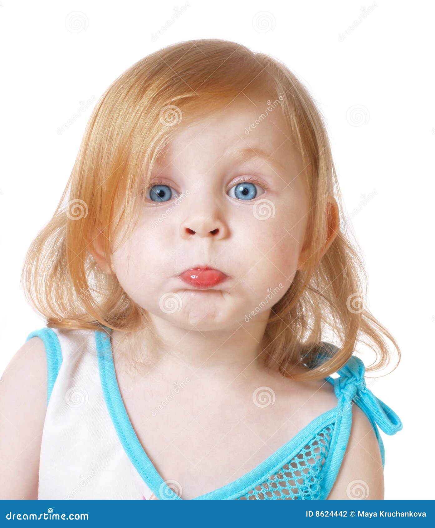 Girl Isolated on White Background Stock Photo - Image of child ...