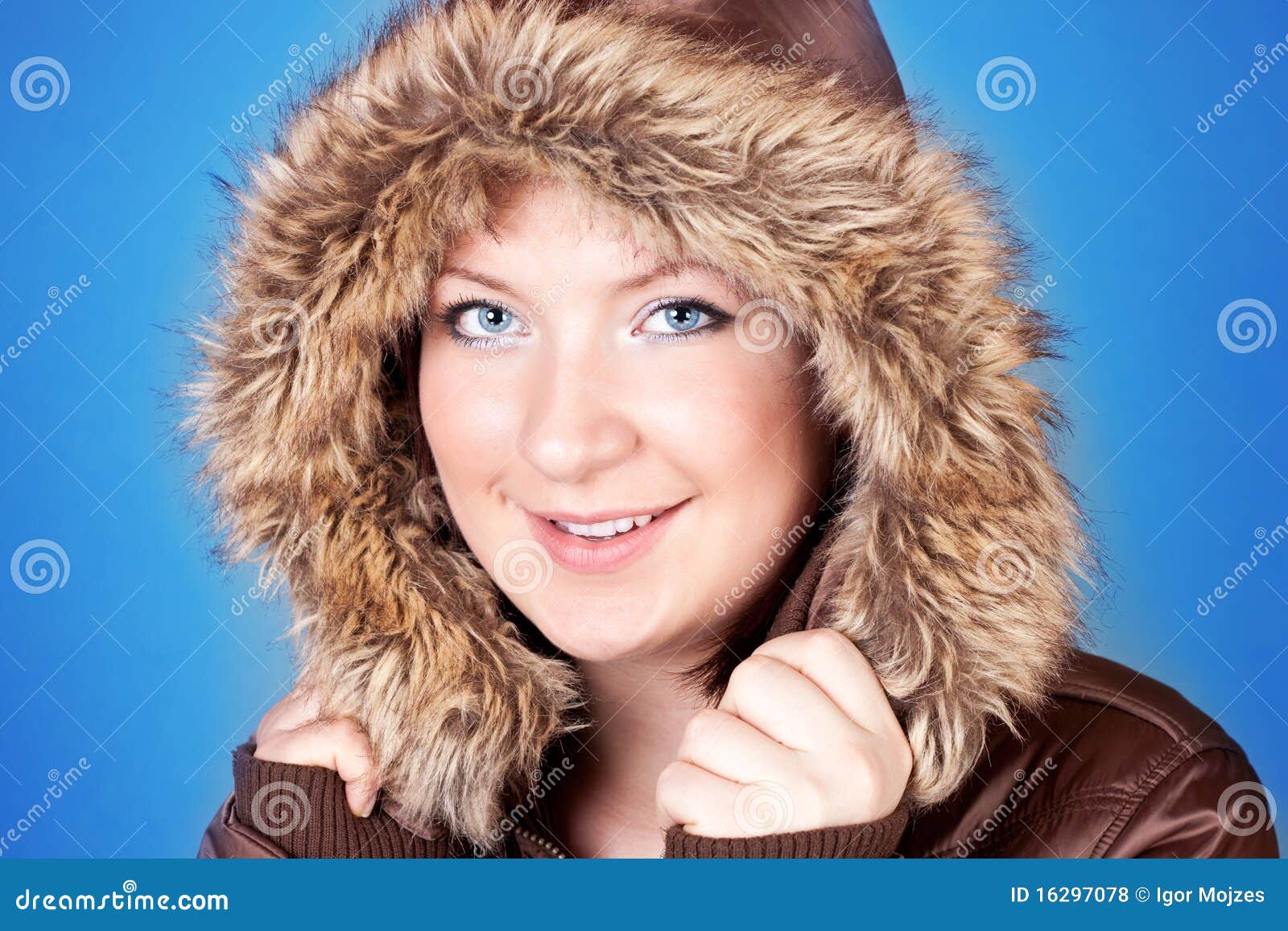 Girl in jacket stock photo. Image of portrait, pretty - 16297078