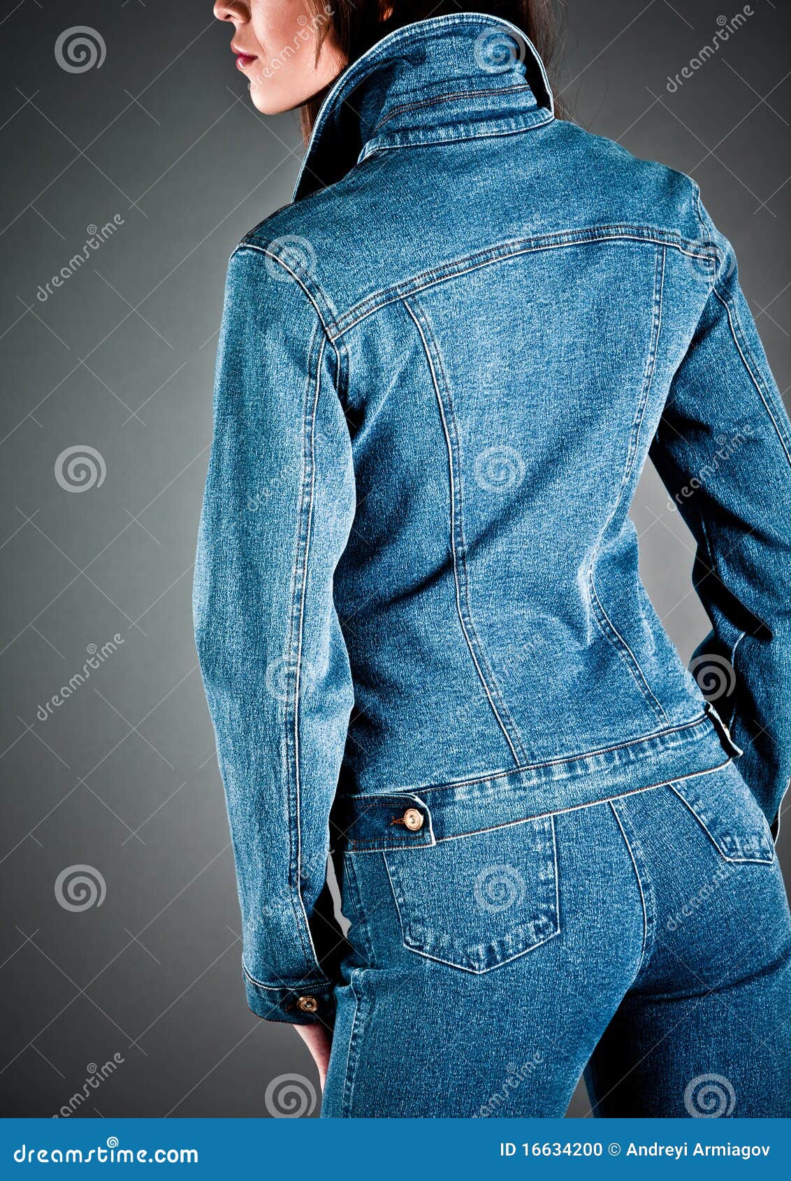 Girl In Jeans.Art Processing And Retouching Photos Special. Stock ...