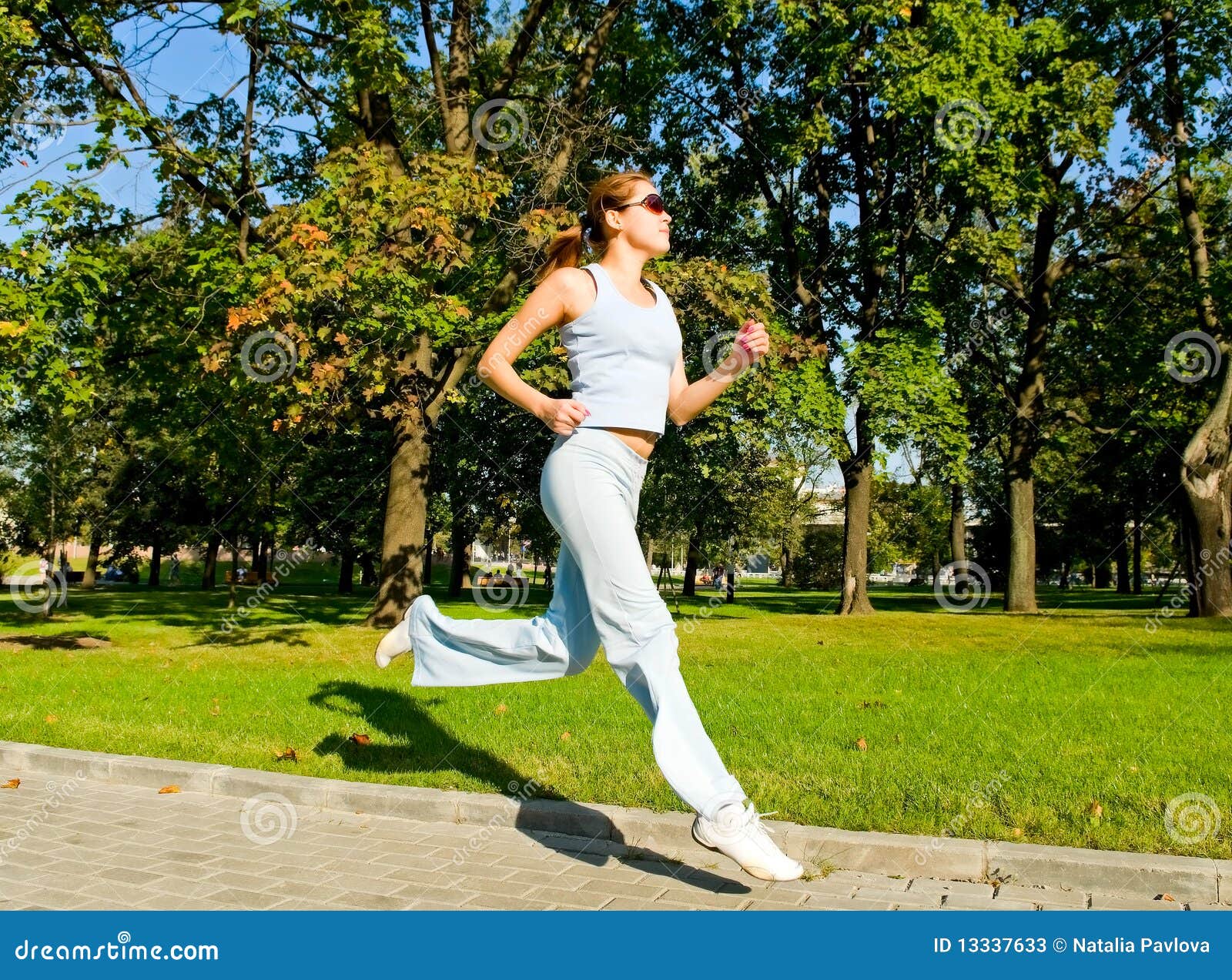 Girl jogging stock image. Image of outdoors, sport, beautiful - 13337633