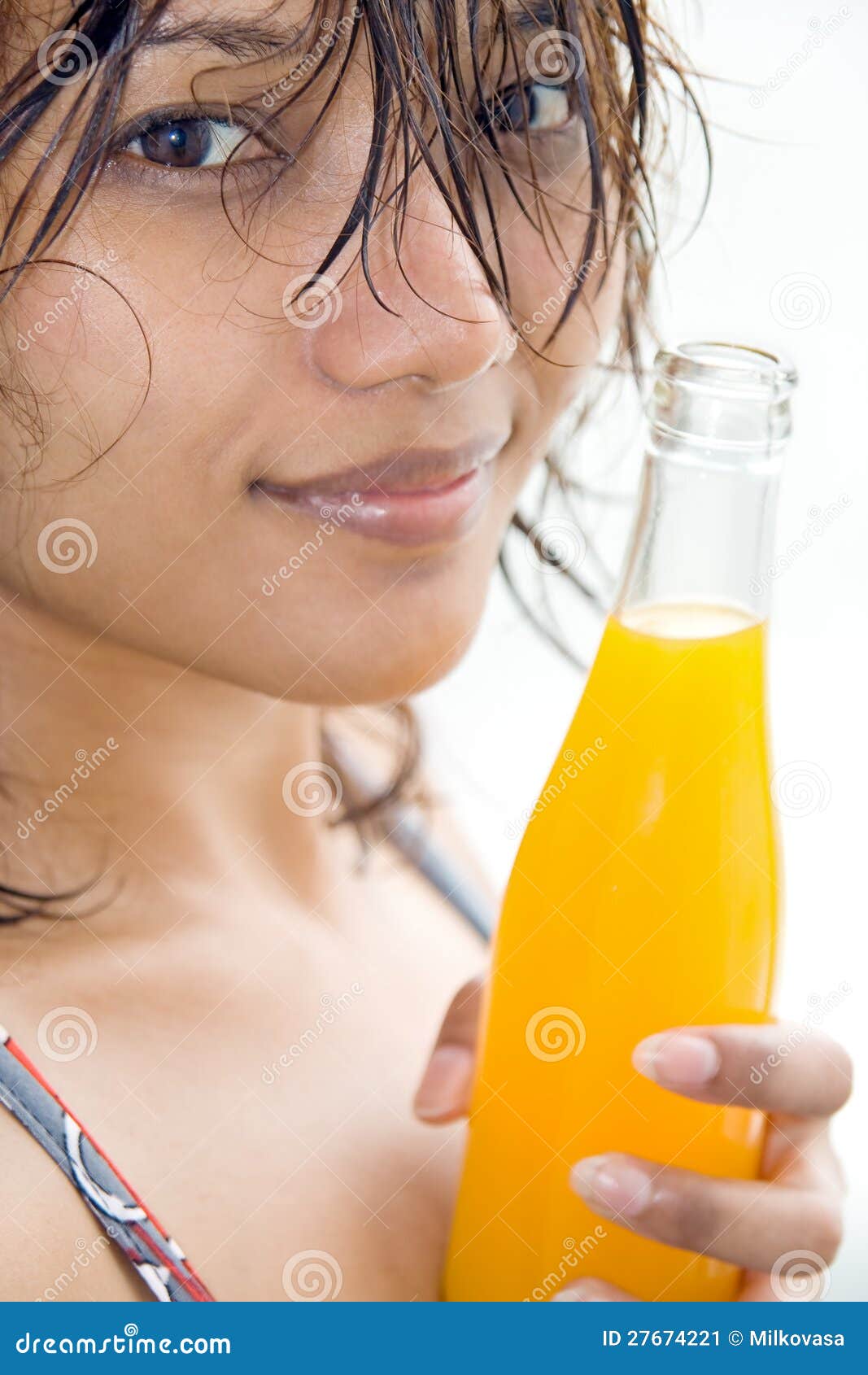 Girl with juice stock image. Image of fresh, asia, gourmet - 27674221
