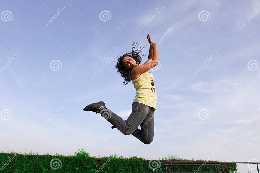 Girl juming stock photo. Image of play, funny, health - 10549774