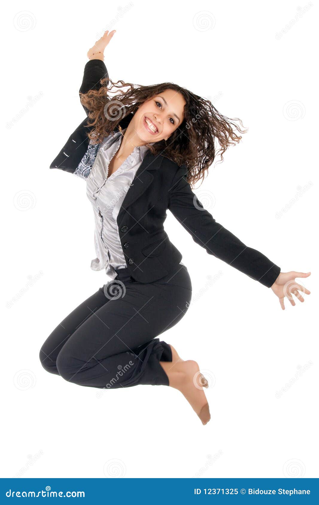 Girl jump stock image. Image of business, businesswoman - 12371325