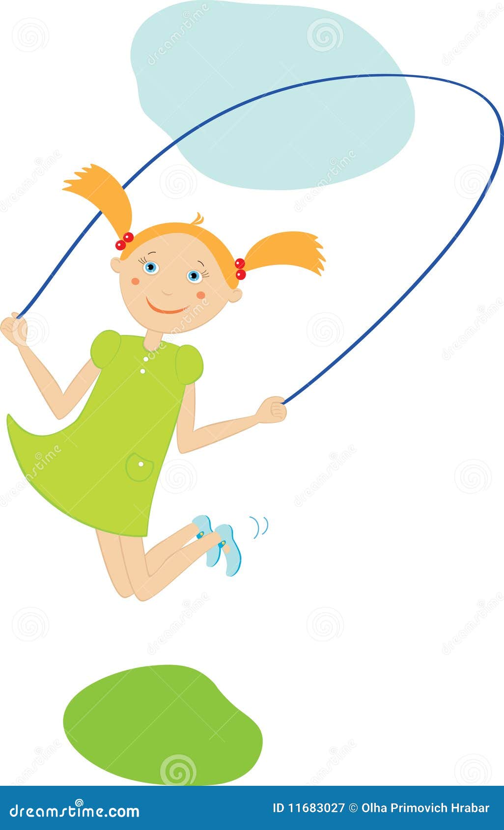 Skipping Rope Isolated On A White Background. Blue Jump Rope For Stock ...